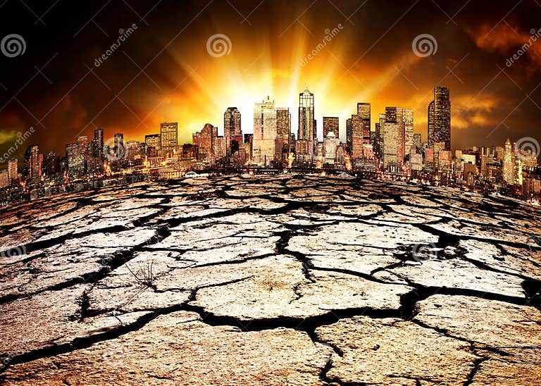 Environmental Disaster stock image. Image of clouds, buildings - 25163215