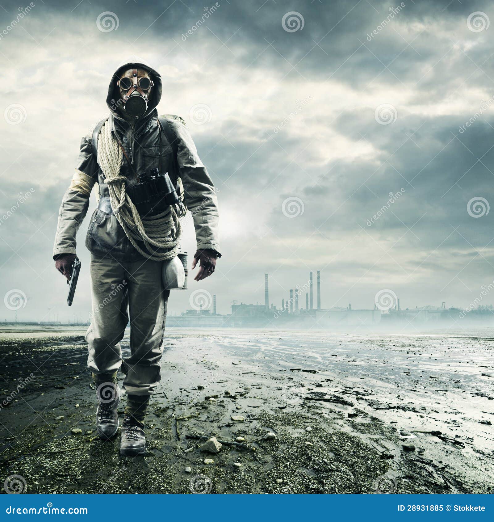 Environmental disaster stock image. Image of male, loneliness - 28931885