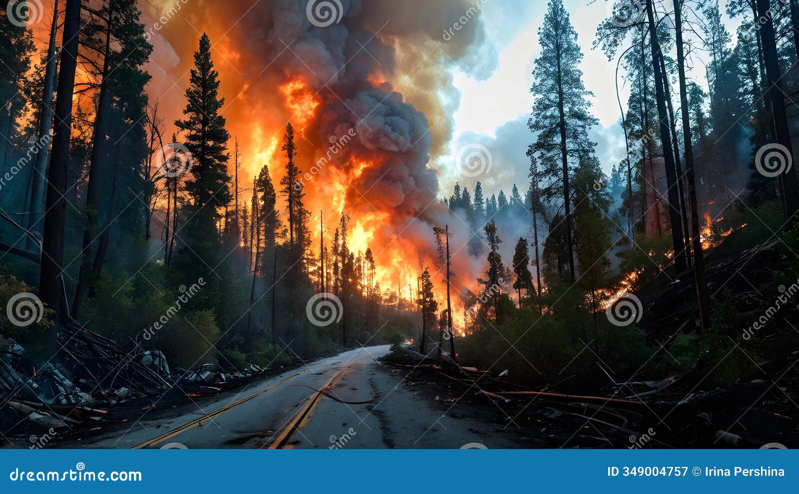 An Environmental Disaster in the Form of a Forest Fire on Planet Earth ...