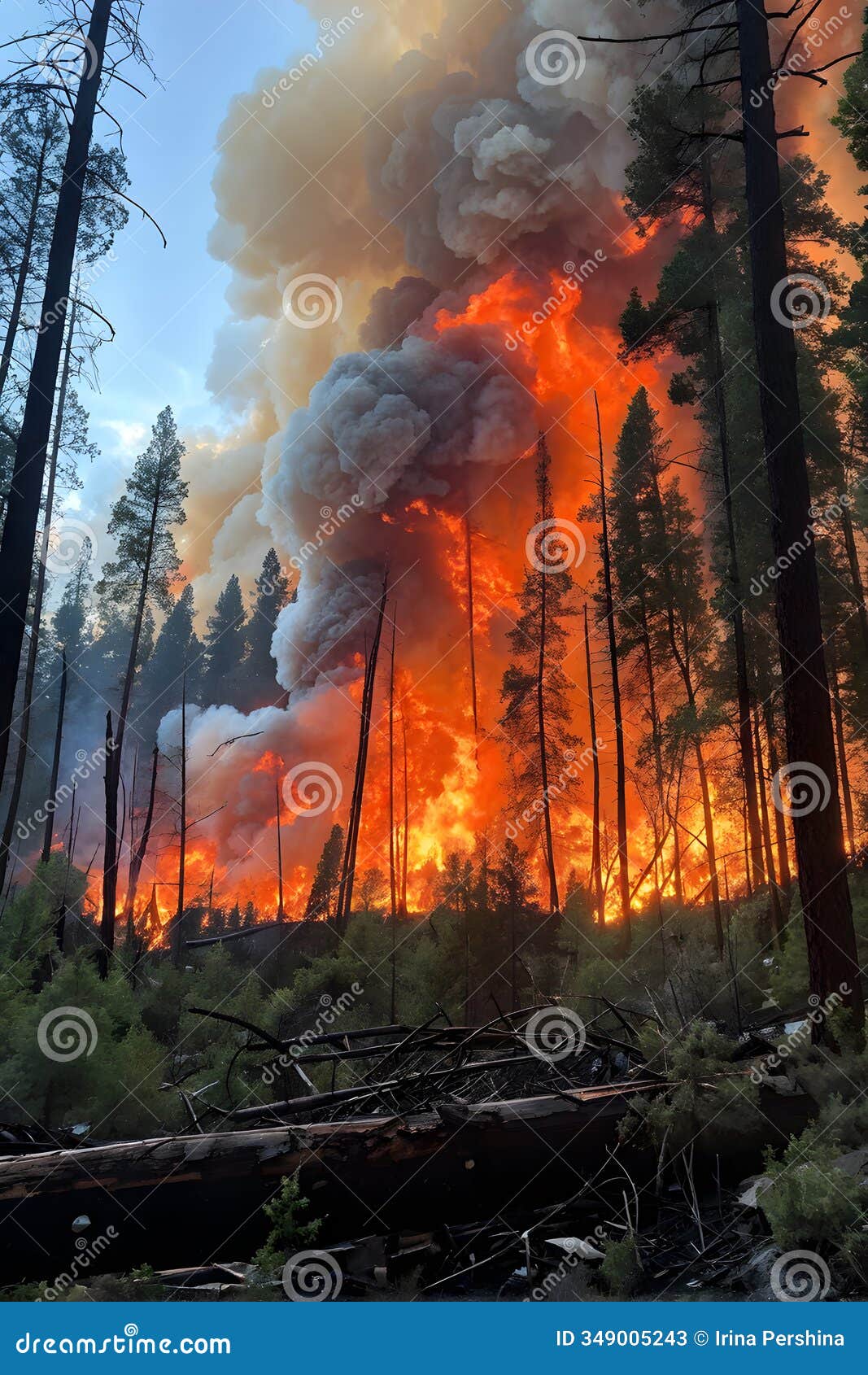 An Environmental Disaster in the Form of a Forest Fire on Planet Earth ...