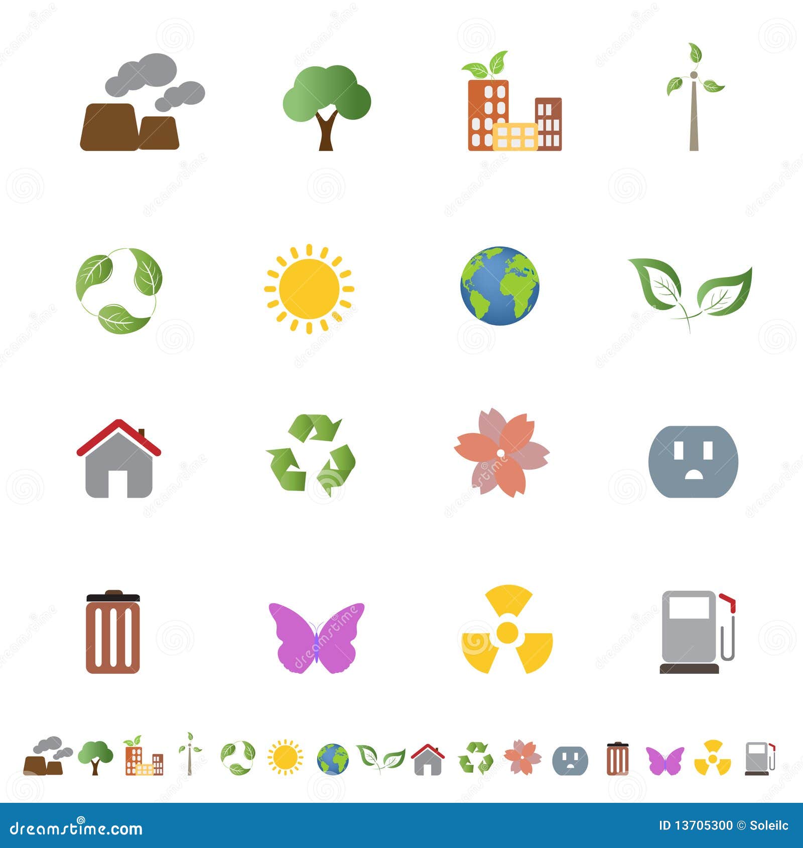 Environmental Ecology Icon Set Stock Vector - Illustration of pump ...