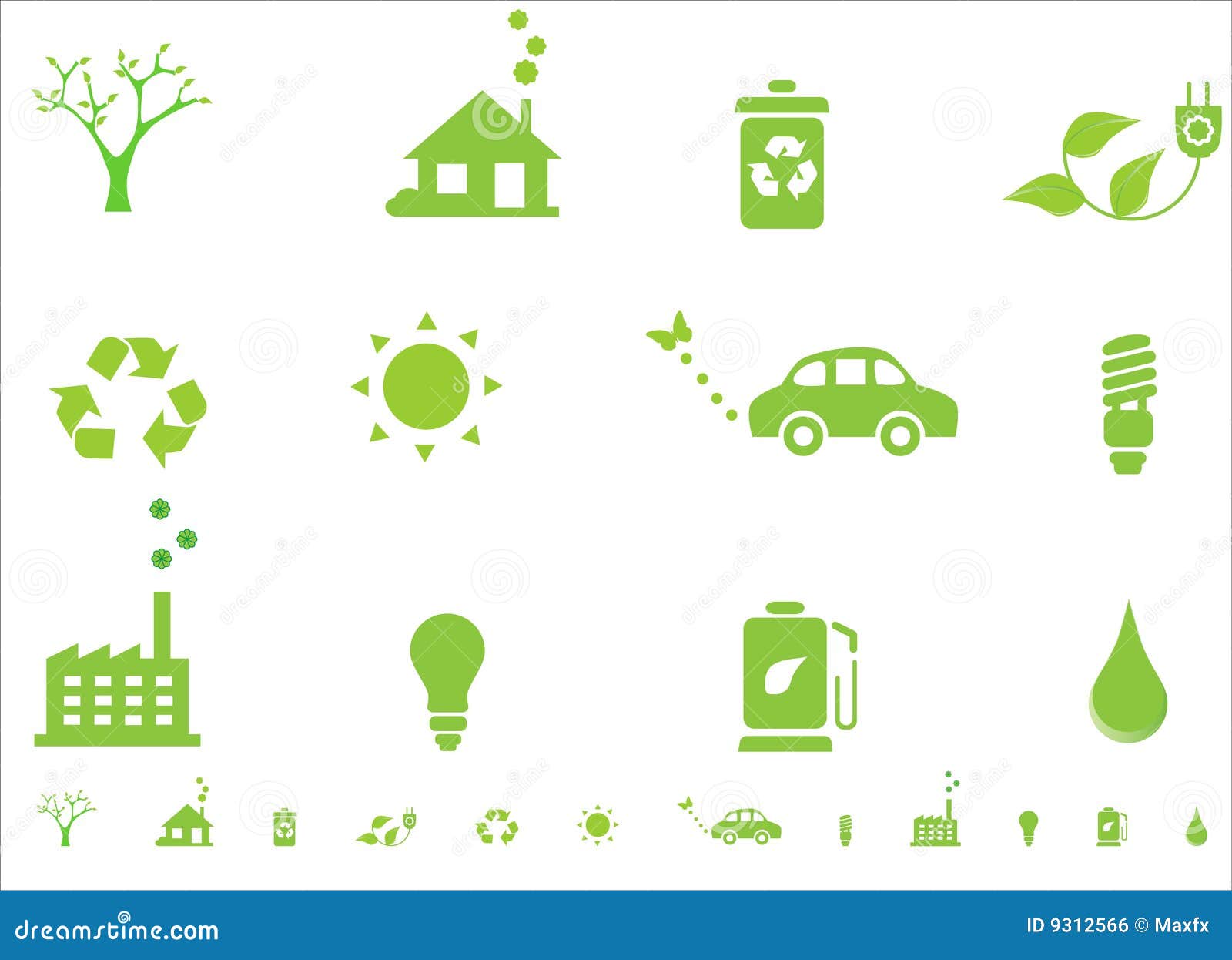 Environmental Ecology Symbols Stock Vector - Illustration of drop ...