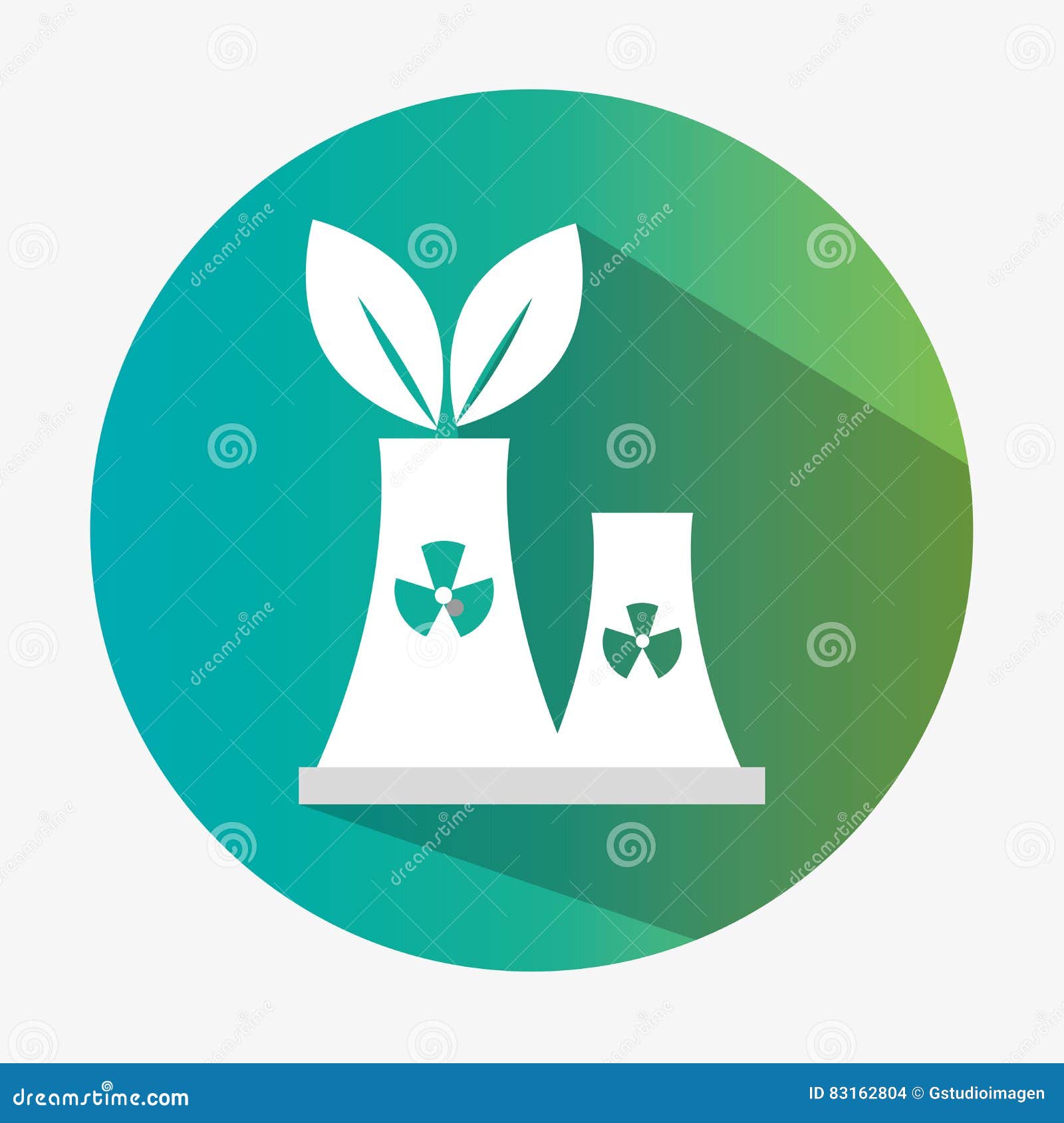 Environmental Factory Ecology Symbol with Shadow Stock Illustration ...
