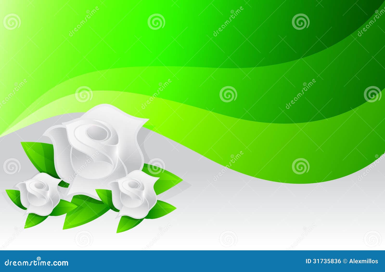 Environmental Green Flowers Illustration Stock Illustration ...