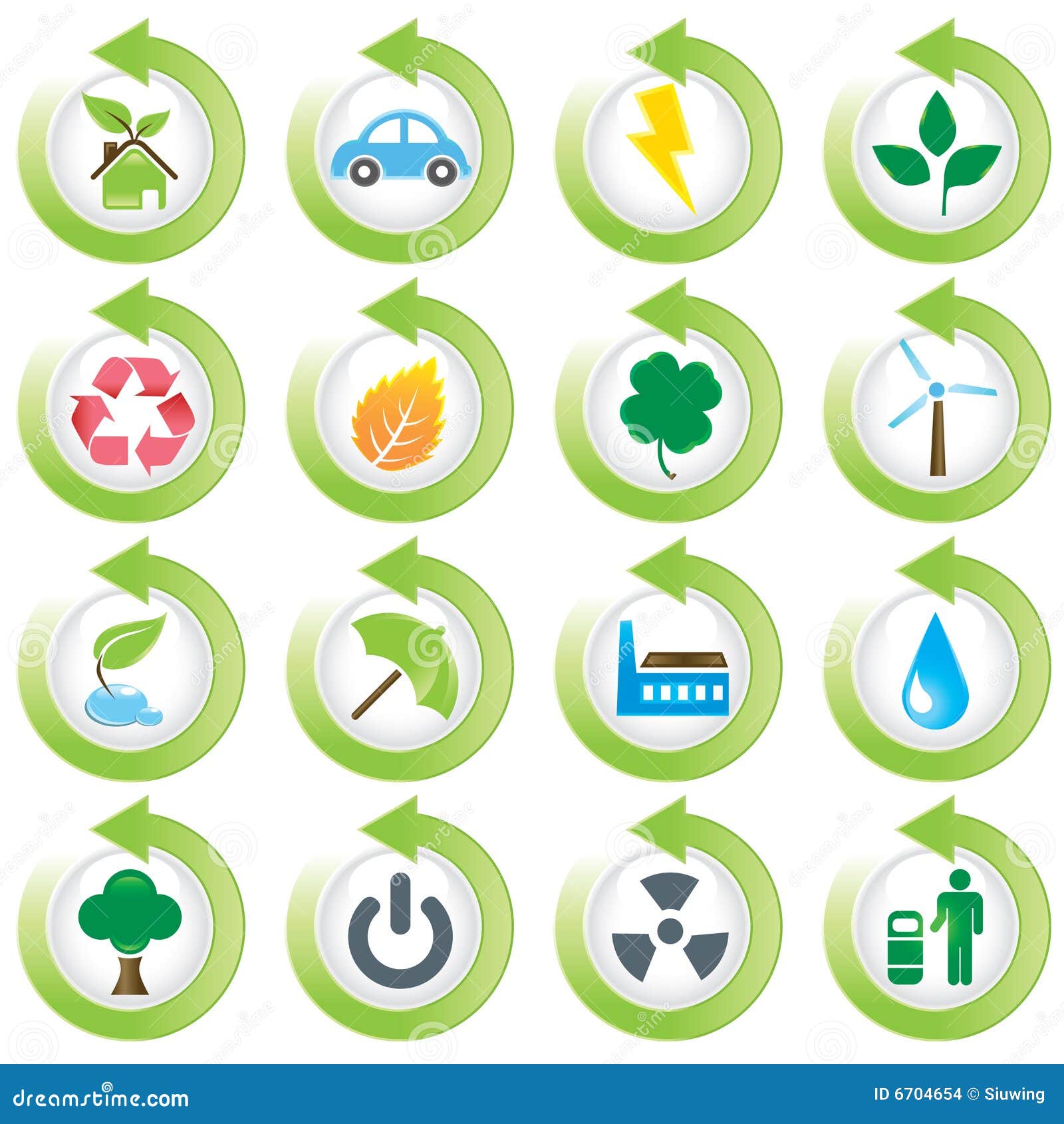 Environmental green icons stock vector. Illustration of compact - 6704654