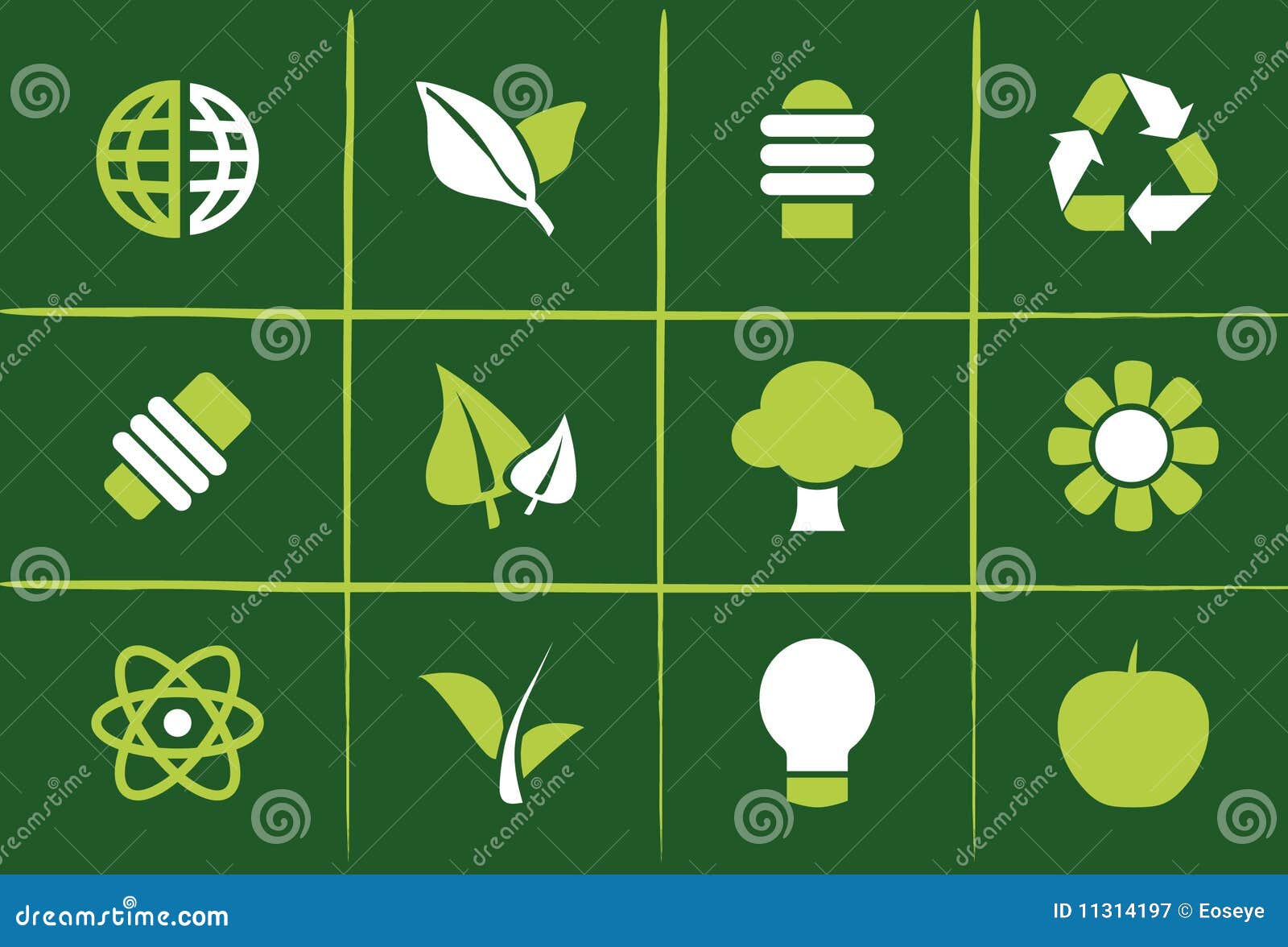 Environmental Green Icons and Graphics Stock Illustration ...