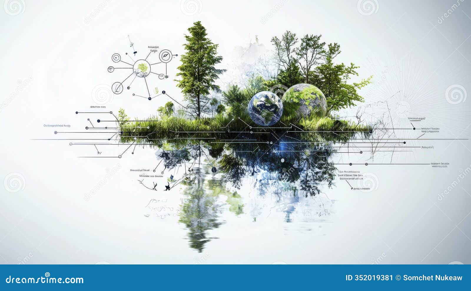 Environmental Harmony a Minimalist Diagram Reflecting Nature Science ...