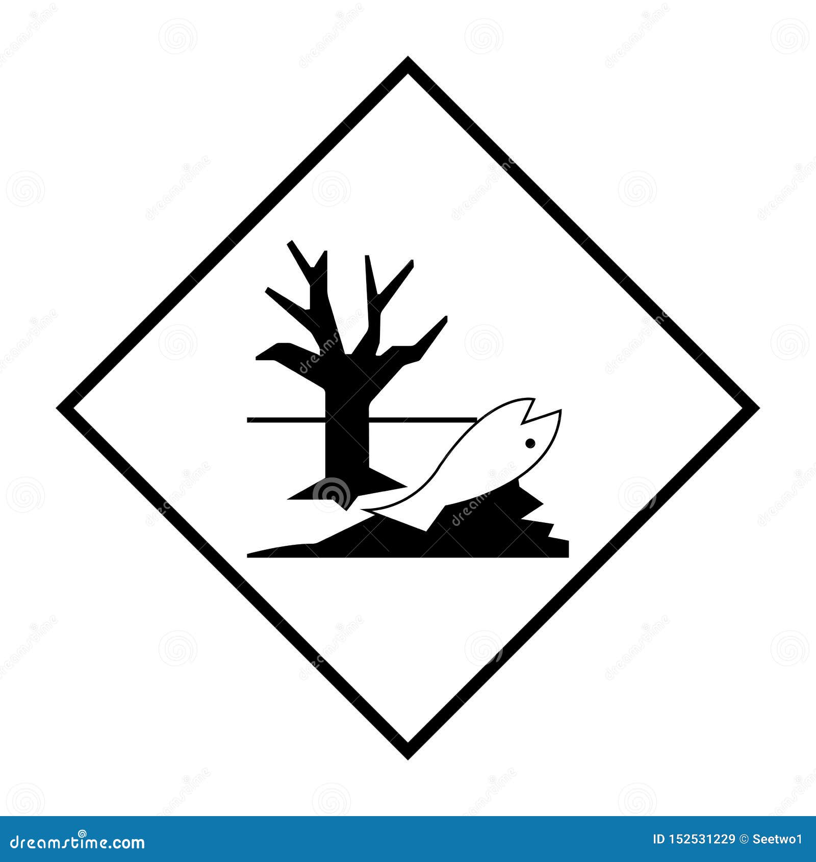 Environmental Hazard Symbol Sign Isolate on White Background,Vector ...