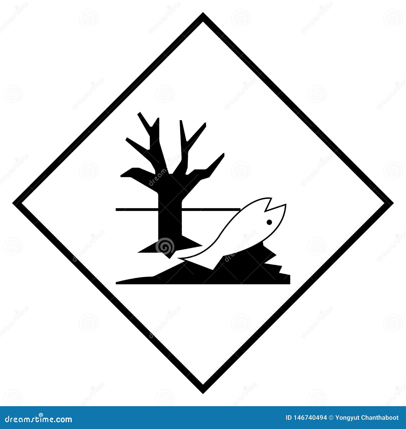 Environmental Hazard Symbol Sign, Vector Illustration, Isolate on White ...