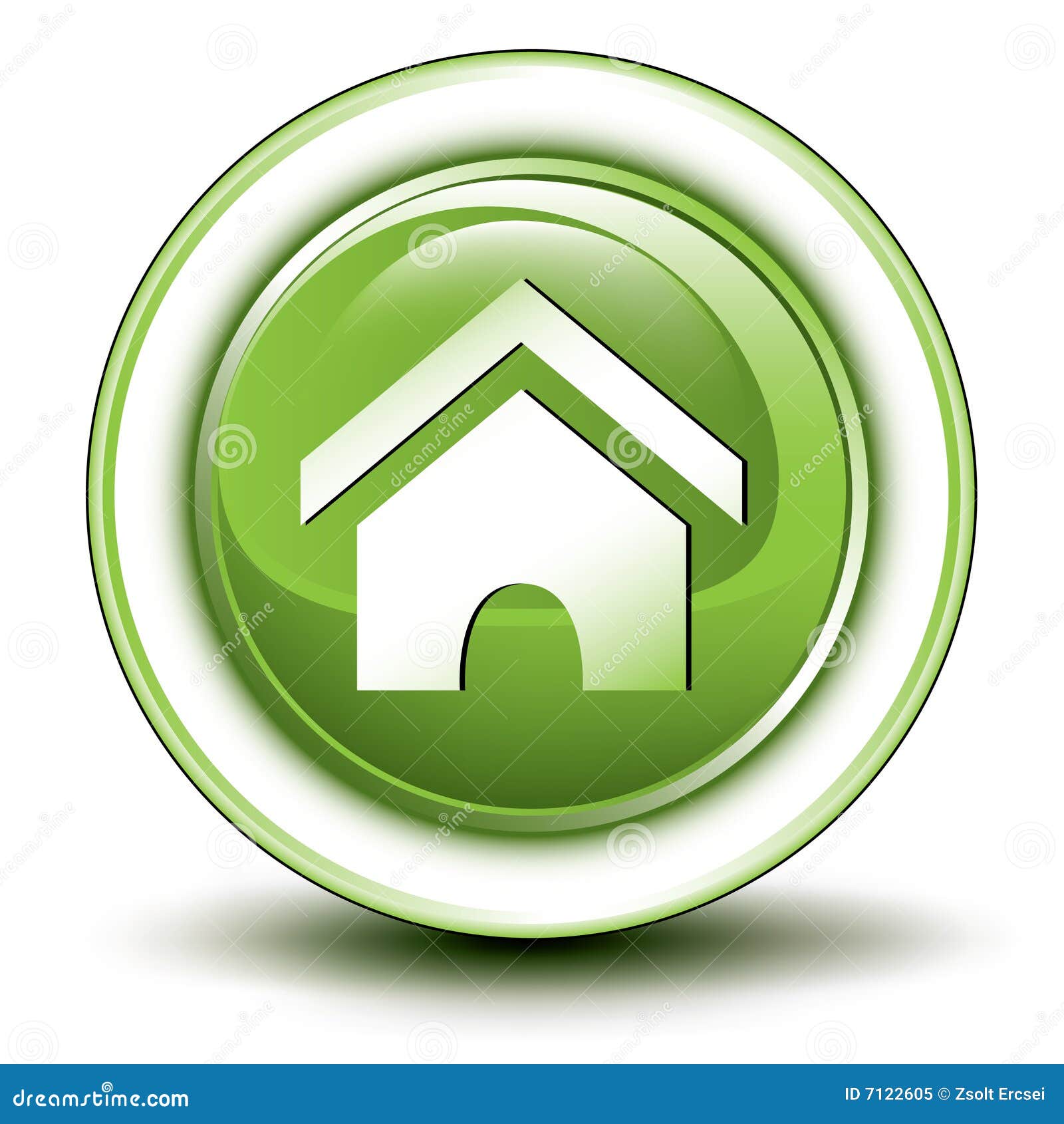 Home Button In Origami Rainbow Round Frame Isolated Vector ...