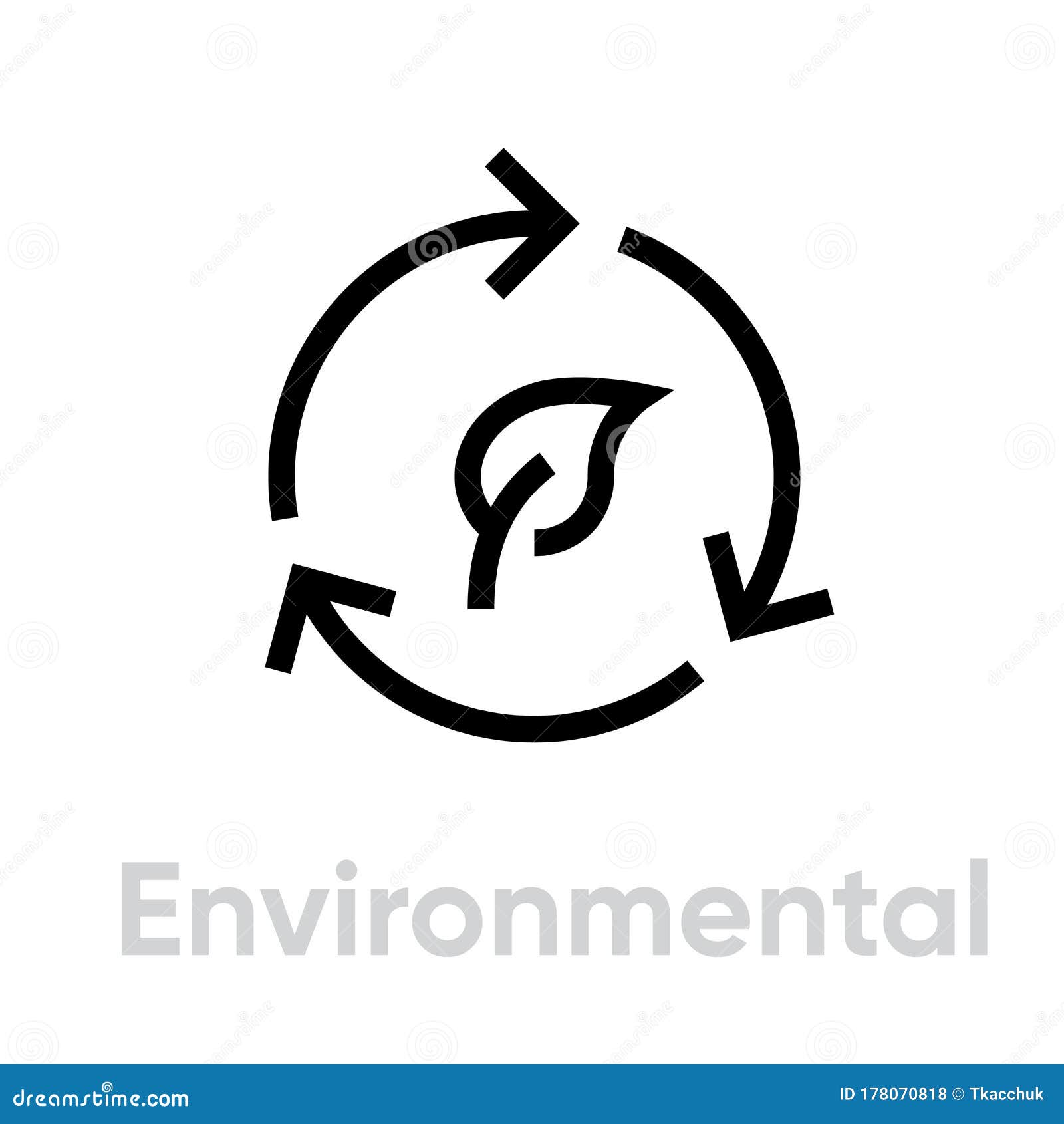 Environmental Icon. Editable Vector Stroke Stock Vector - Illustration ...