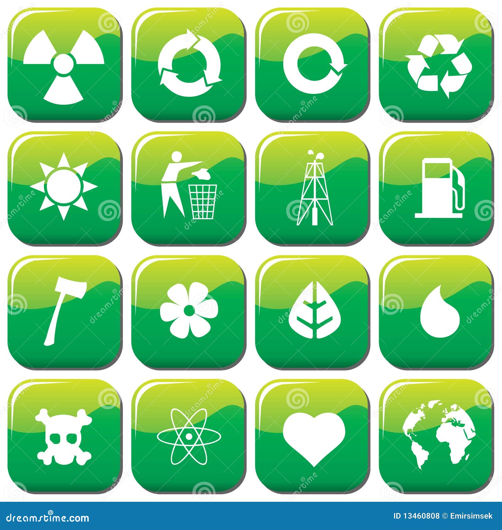Environmental Icons stock vector. Illustration of power - 13460808