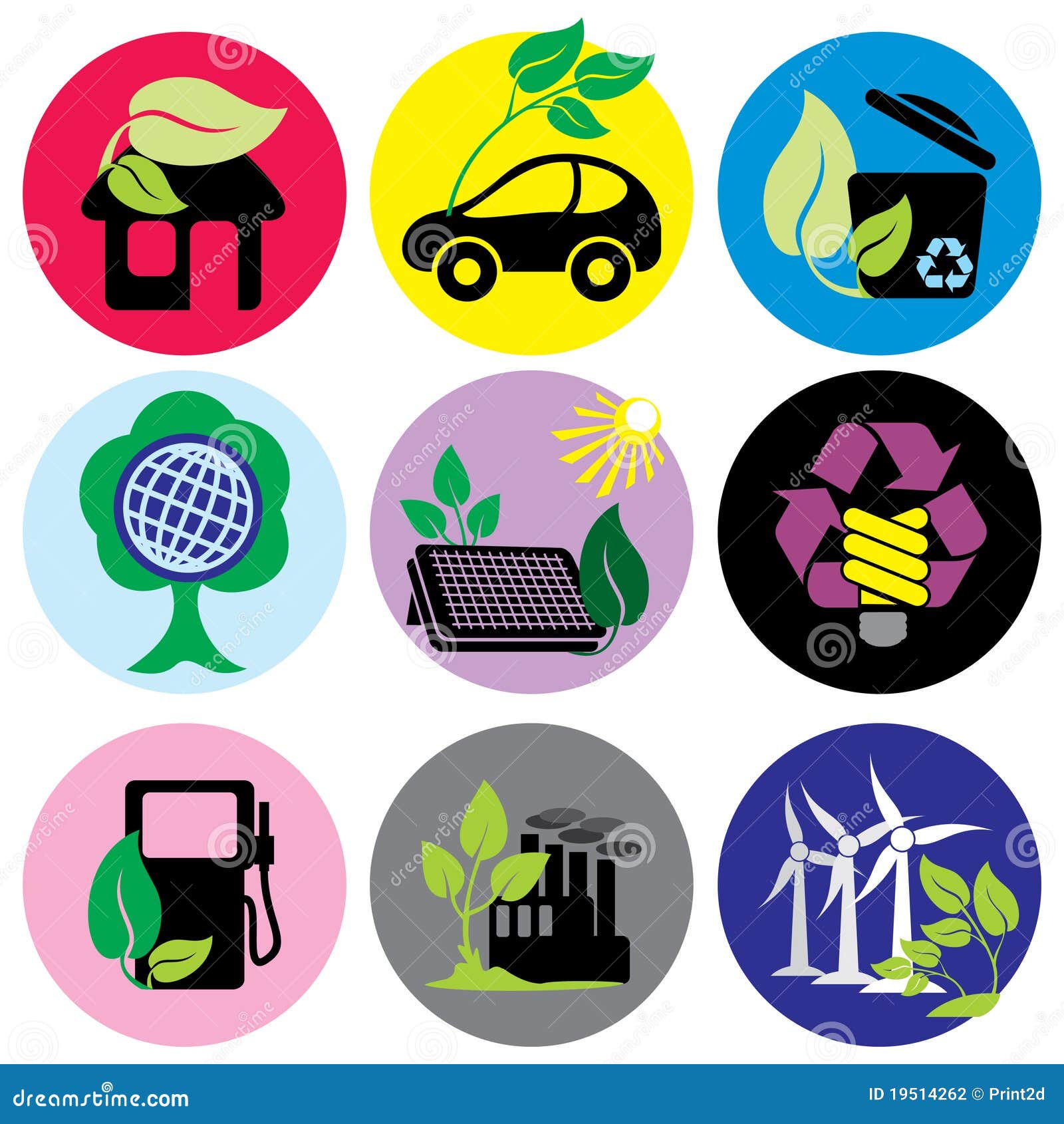 Environmental icons stock vector. Illustration of independence - 19514262