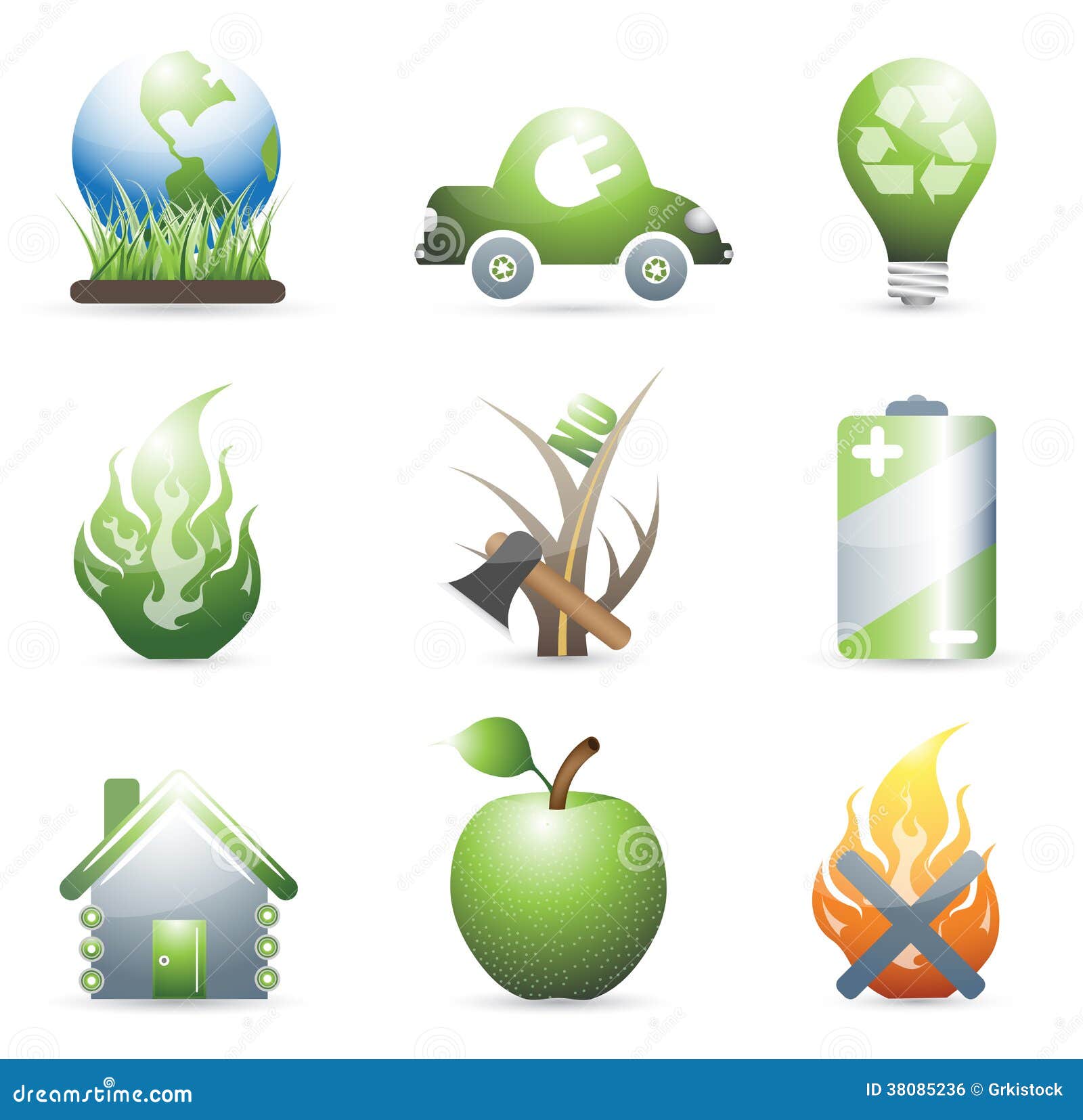 Environmental icons stock vector. Illustration of icons - 38085236