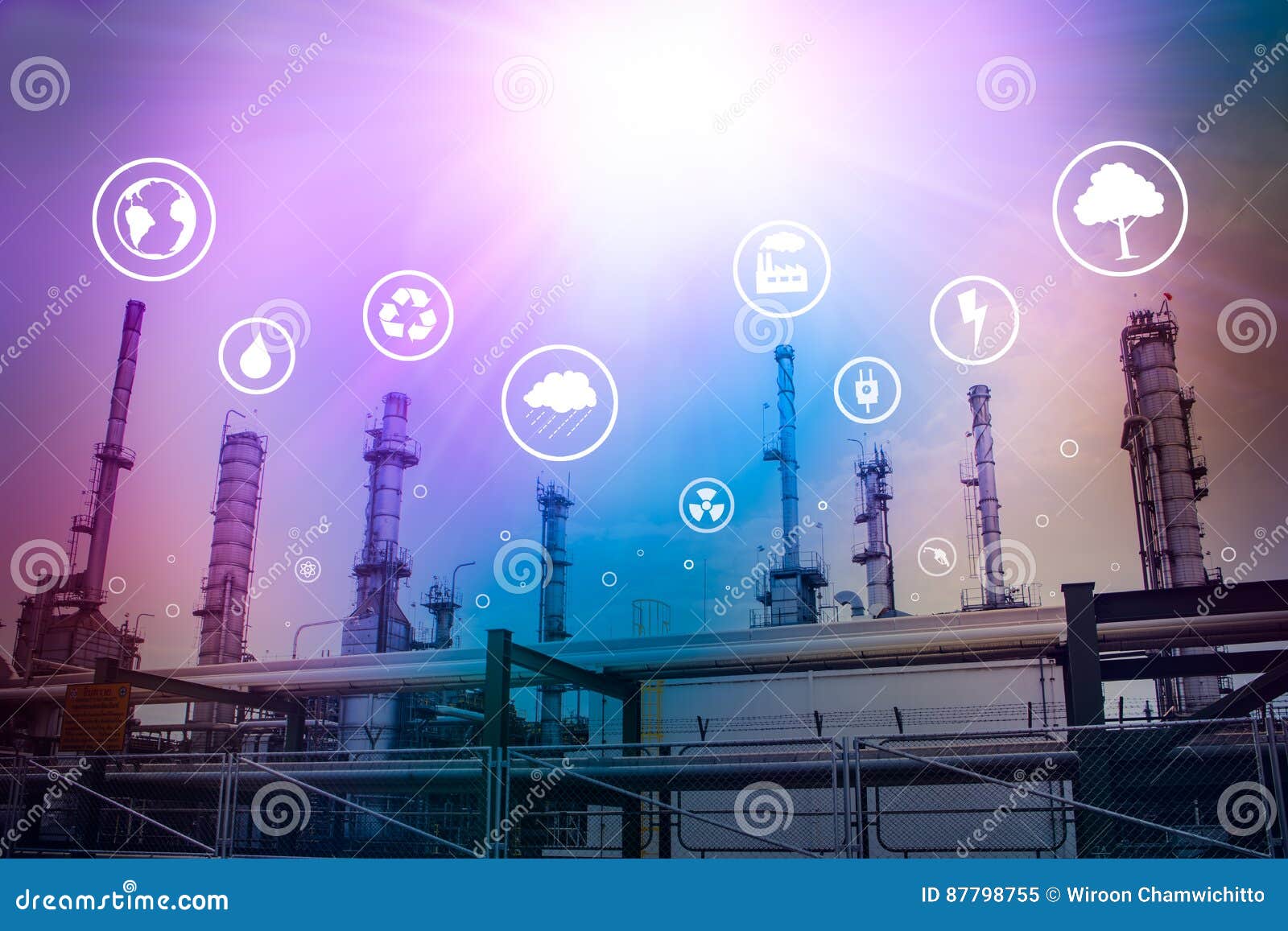 The Environmental Impact of Factory Stock Image - Image of ...