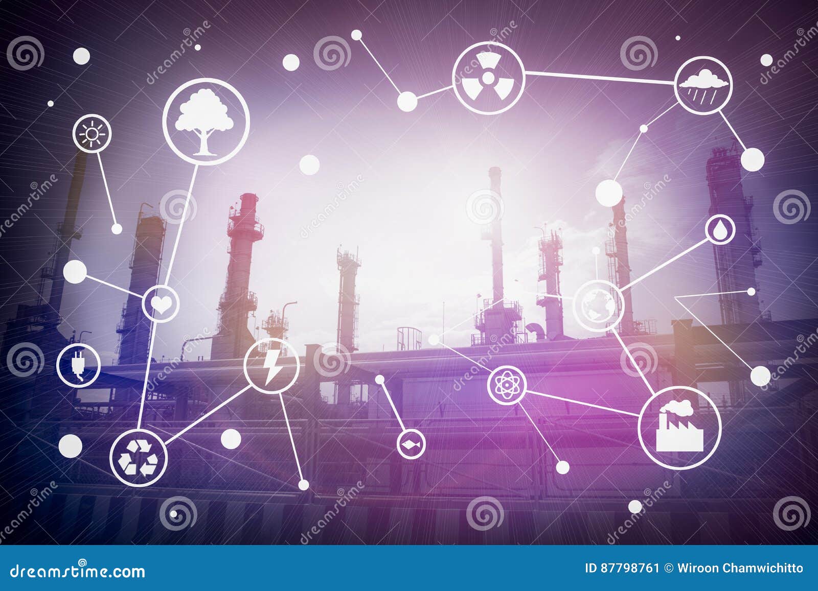 The Environmental Impact of Factory Stock Image - Image of workshop ...