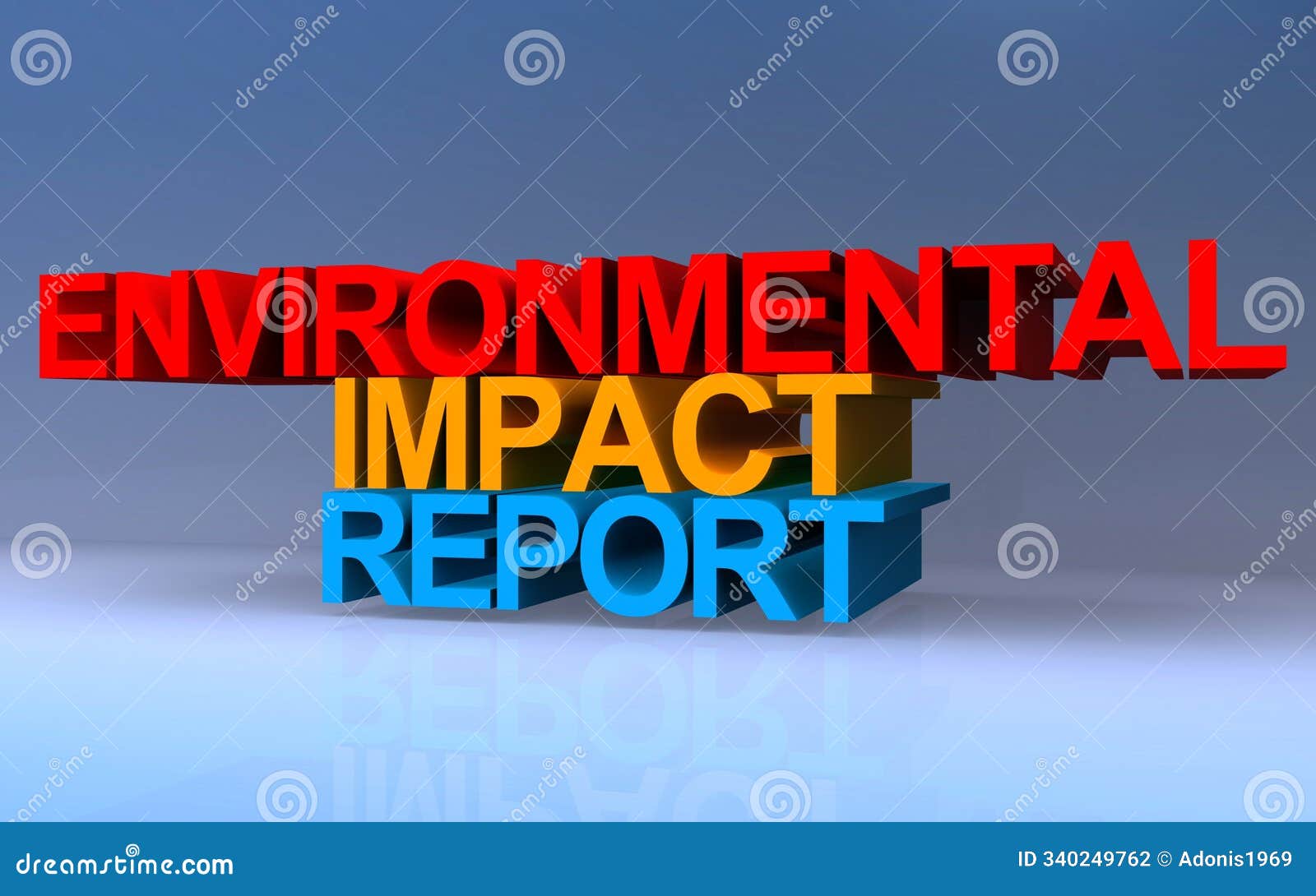 Environmental Impact Report on Blue Stock Illustration - Illustration ...