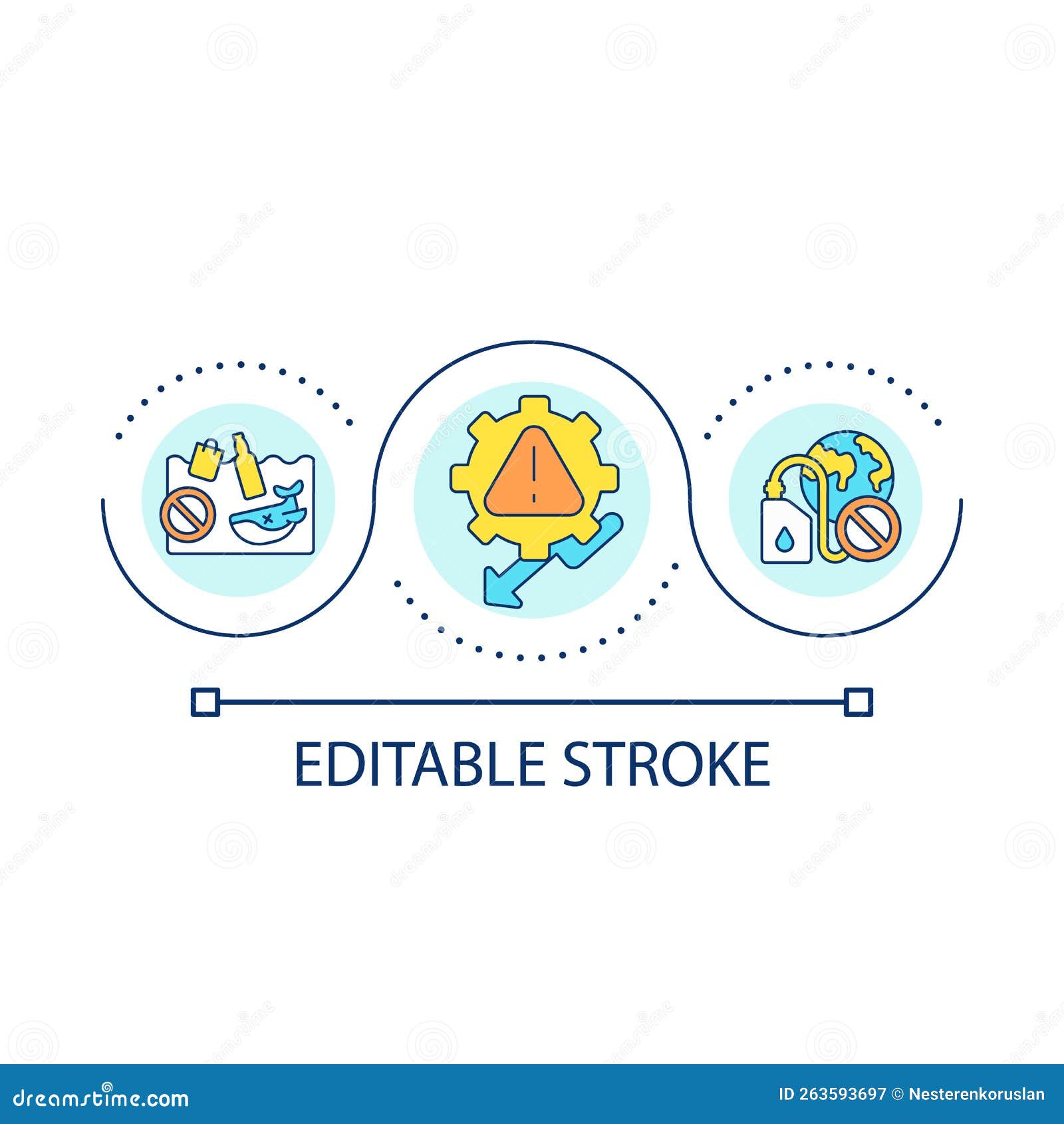 Environmental Impacts Loop Concept Icon Stock Vector - Illustration of ...