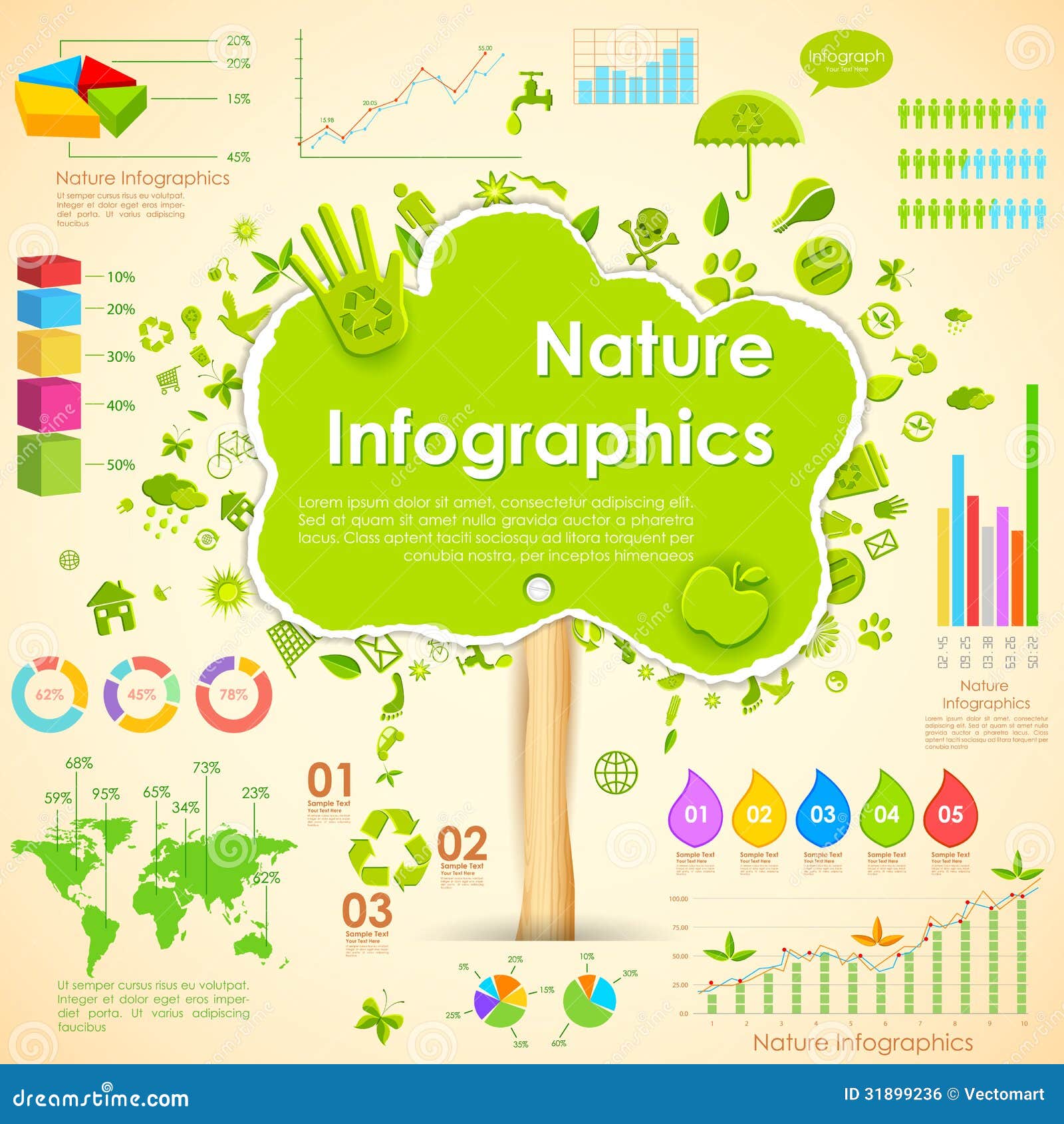 Environmental Infographic stock vector. Illustration of graphics - 31899236