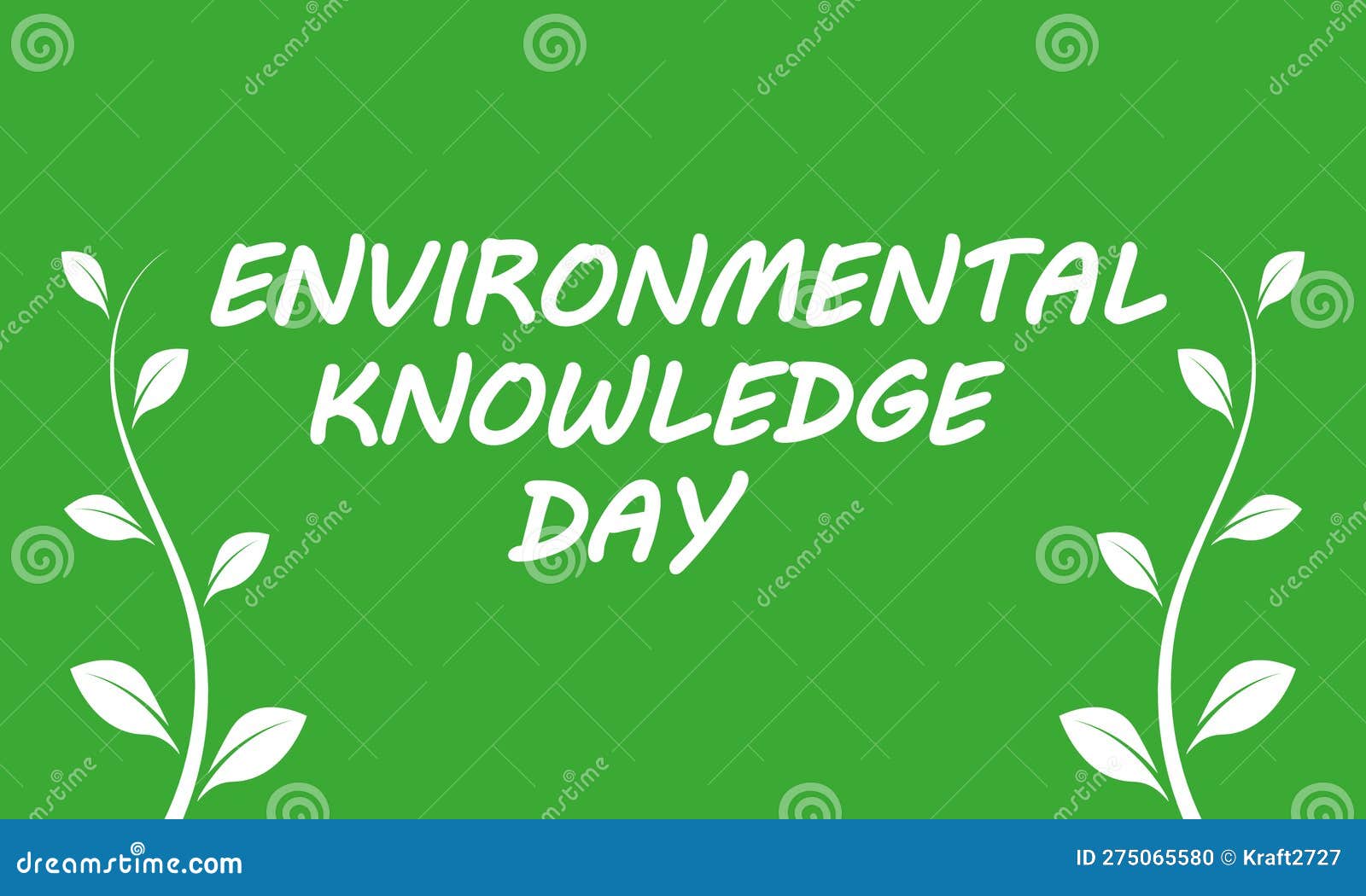 Environmental Knowledge Day Banner with Plant Stock Vector ...