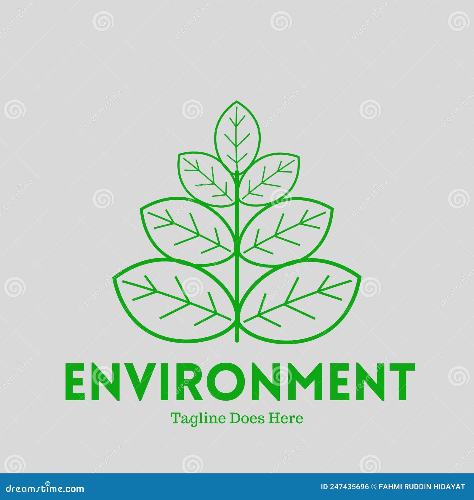 Environmental Logo with Leaf Icon Stock Vector - Illustration of number ...