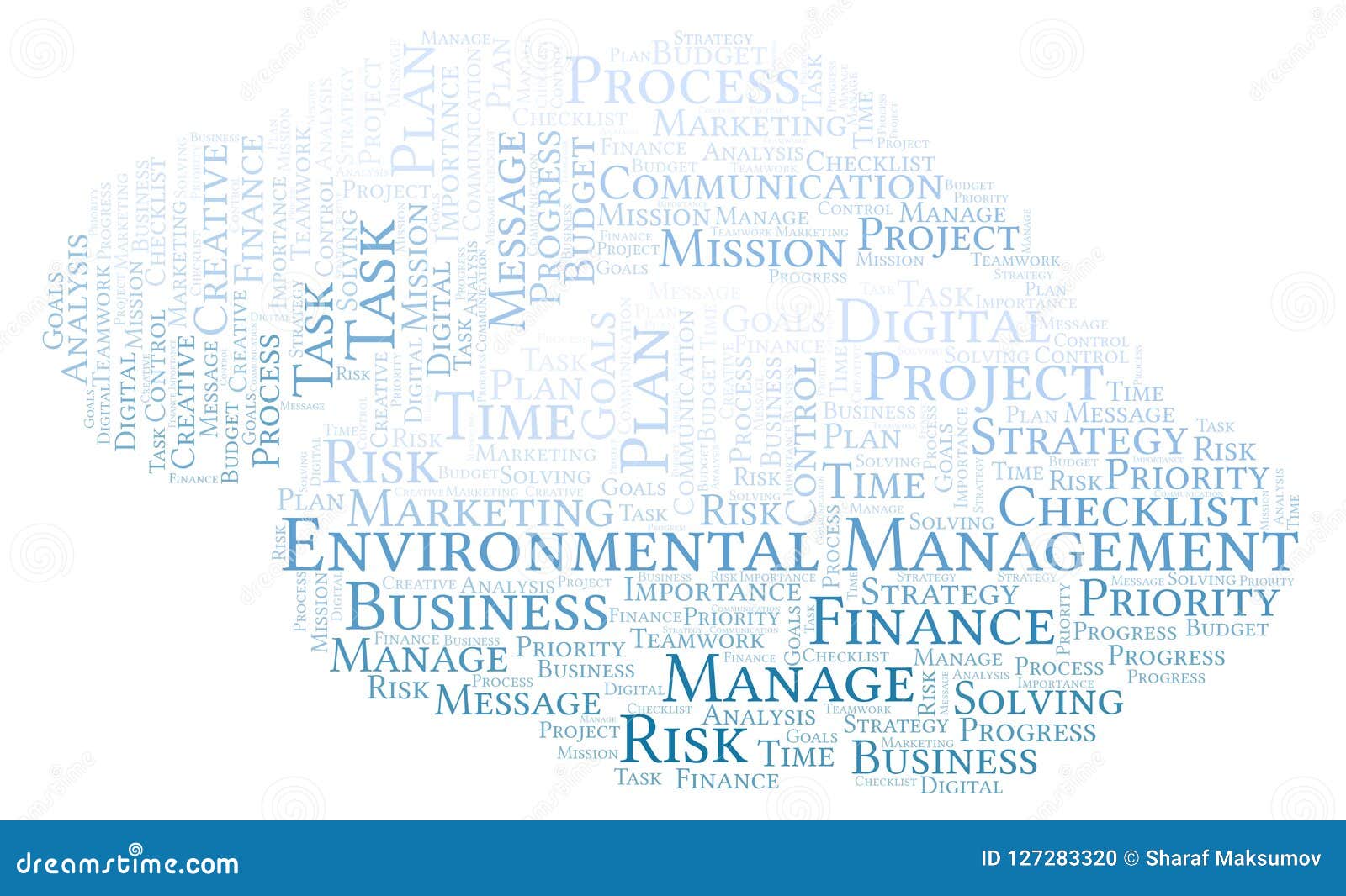 Environmental Management Word Cloud, Made with Text only. Stock ...