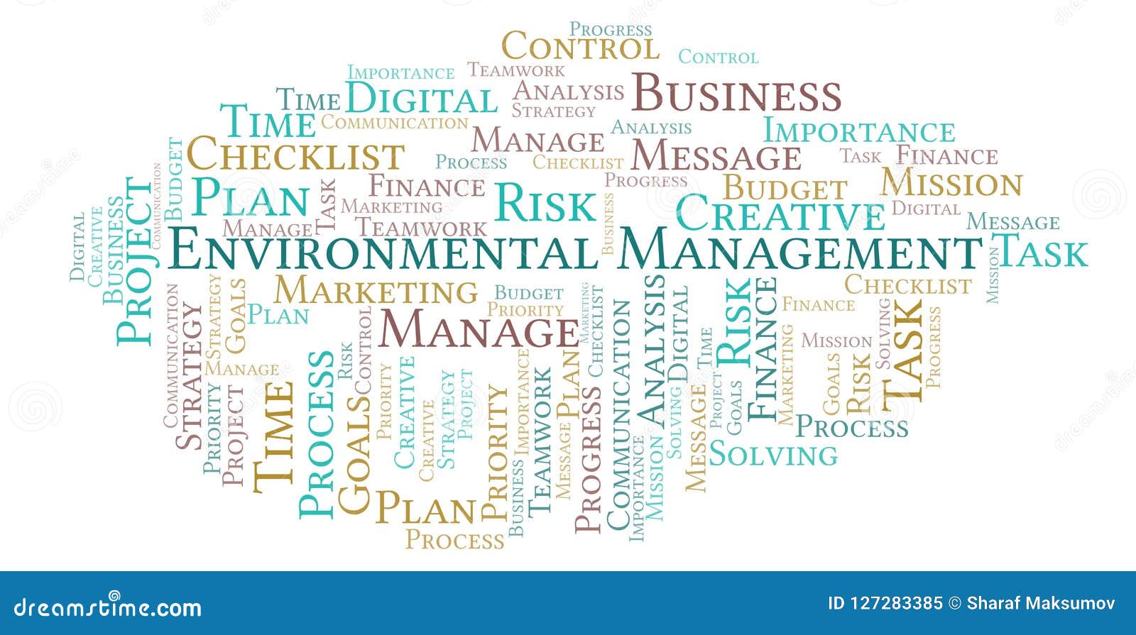 Environmental Management Word Cloud, Made with Text only. Stock ...