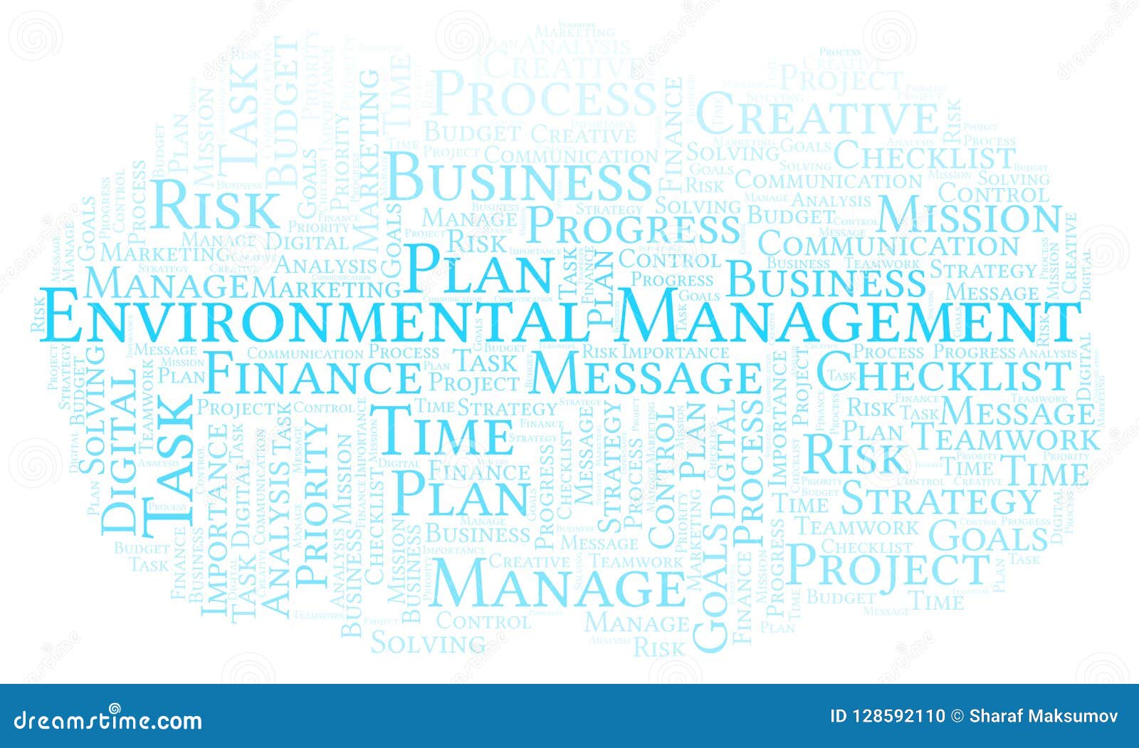 Environmental Management Word Cloud, Made with Text only. Stock ...