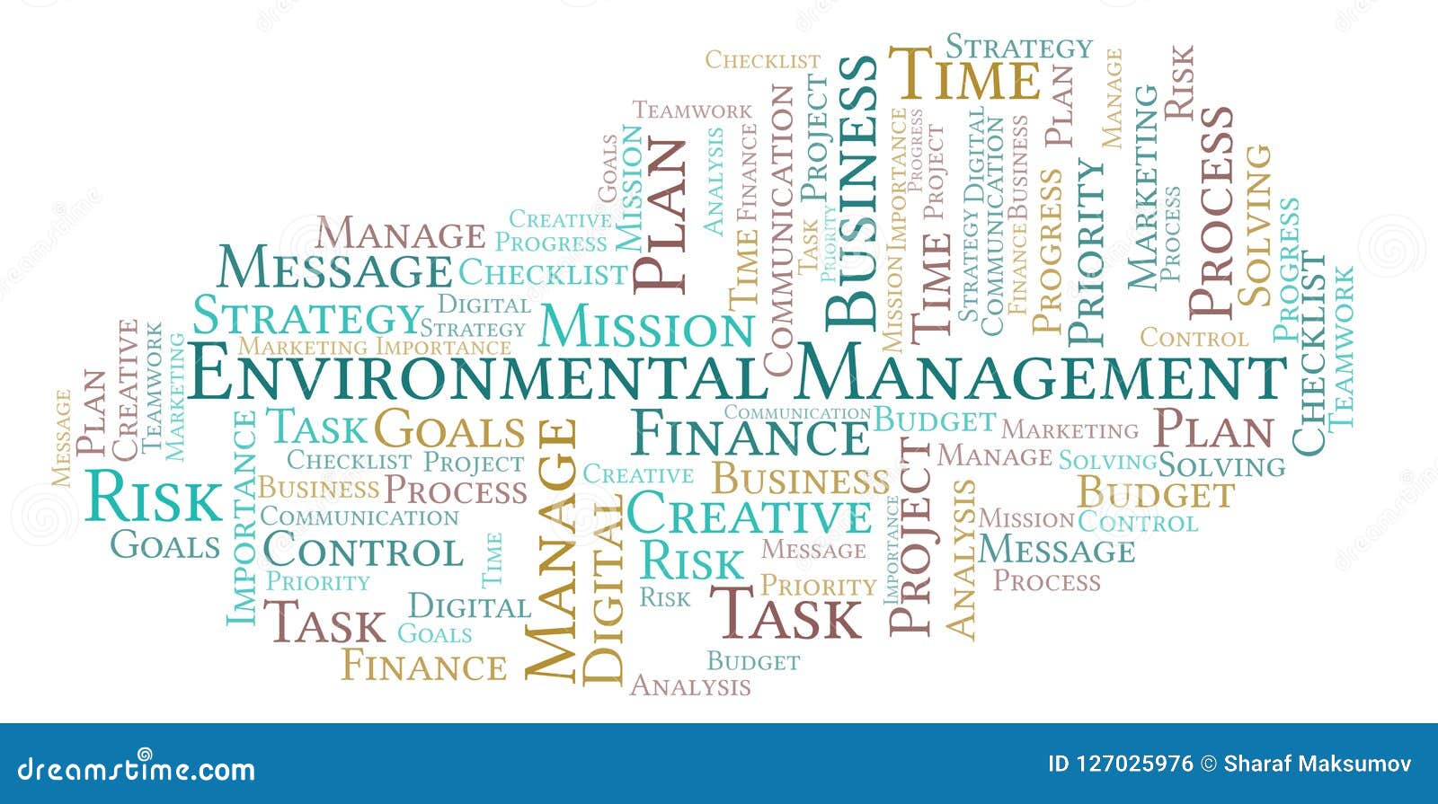 Environmental Management Word Cloud, Made with Text only. Stock ...