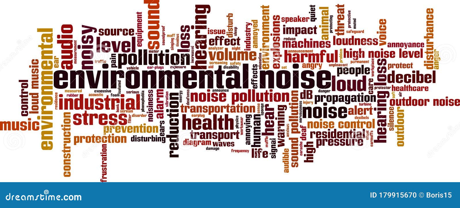 Environmental Noise Word Cloud Stock Vector - Illustration of people ...