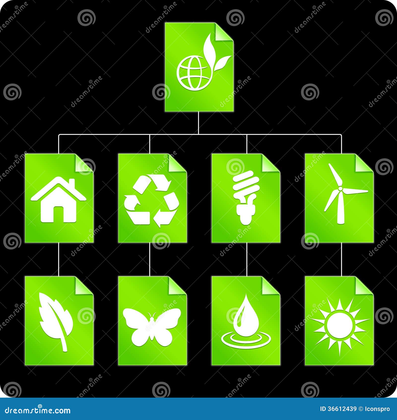 Environmental Paper Diagram Stock Illustration - Illustration of energy ...