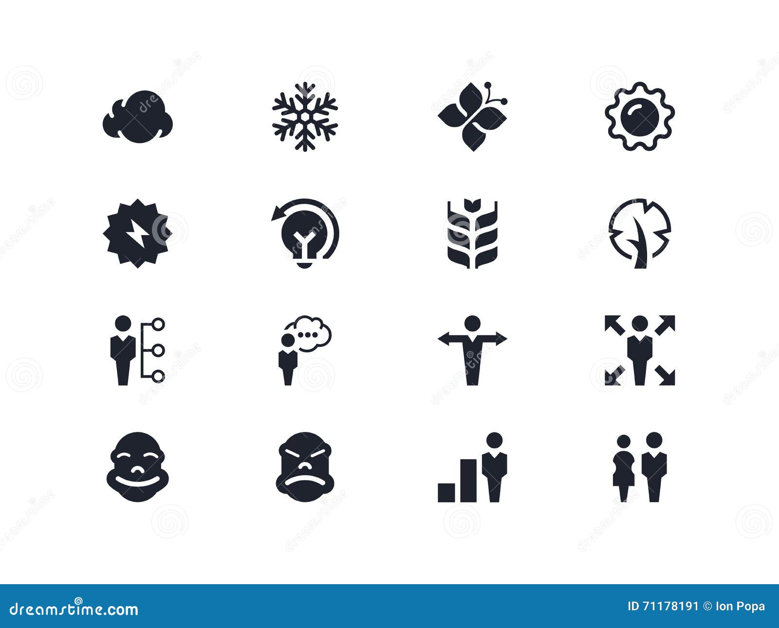 Environmental and People Icons. Lyra Series Stock Vector - Illustration ...