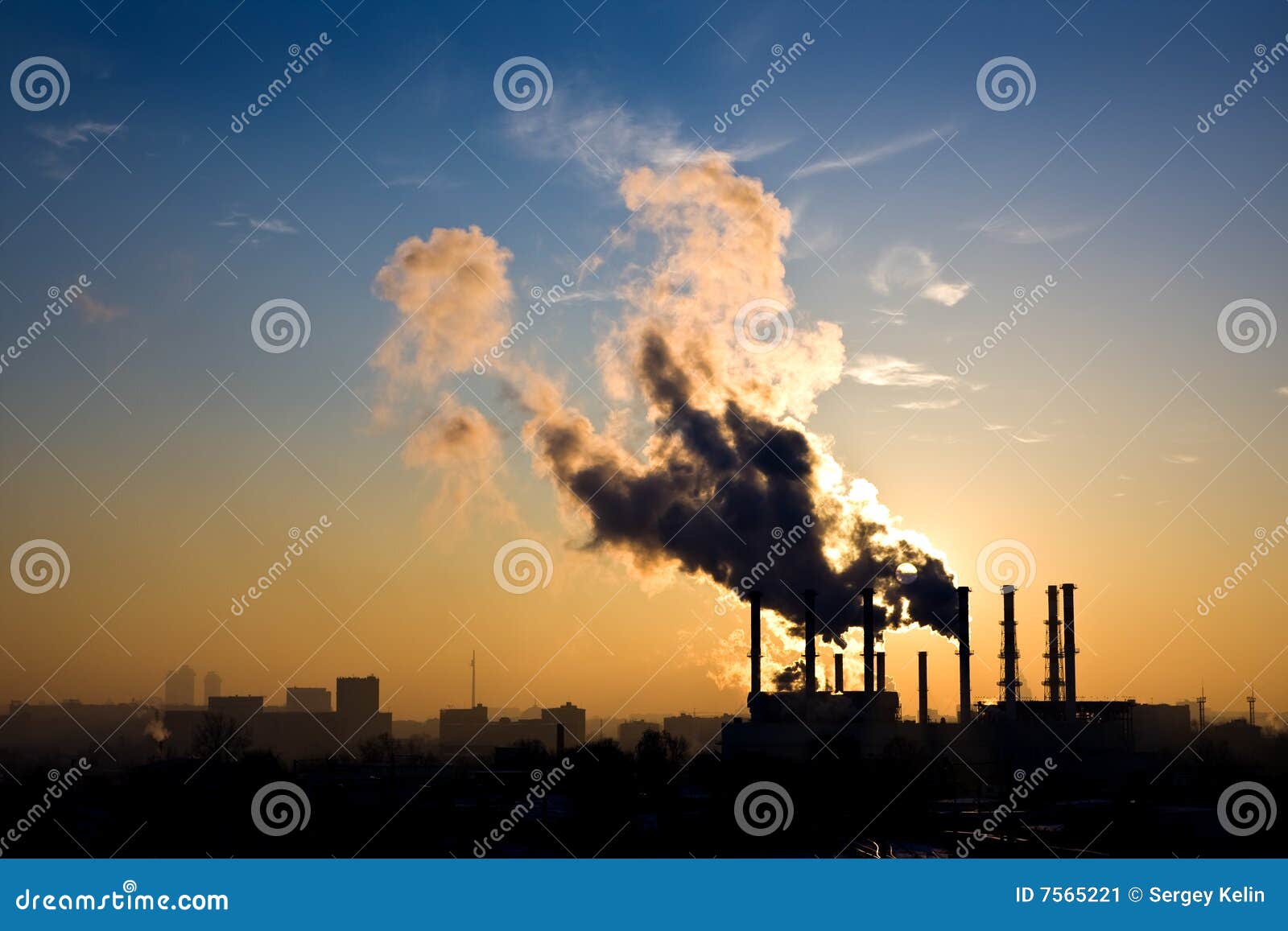 Environmental pollution stock image. Image of danger, manufacturing ...