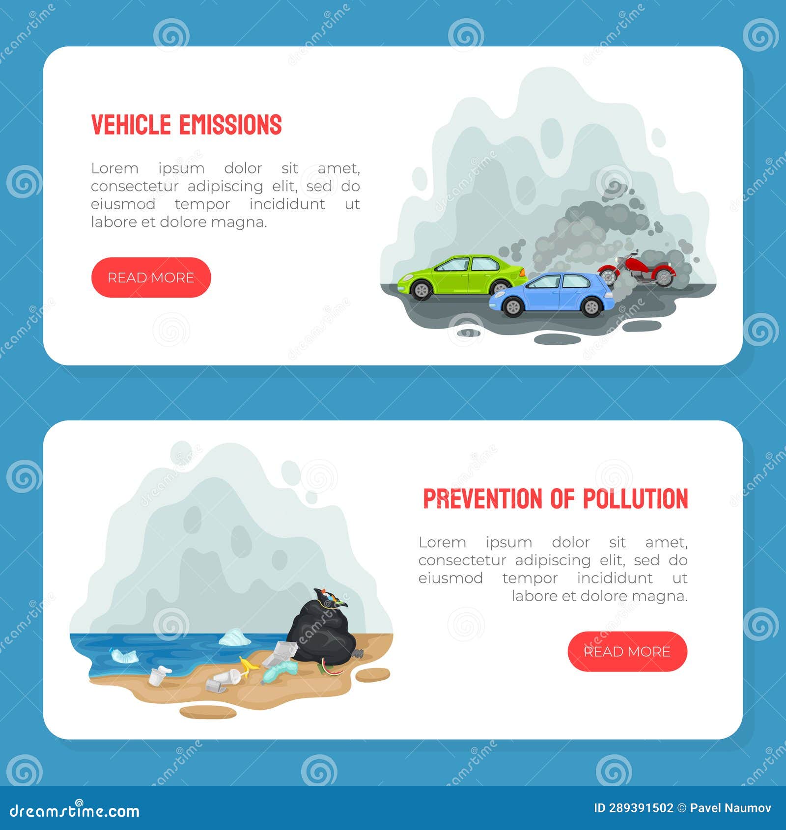 Environmental Pollution Banner Design with Industrial Waste Vector ...
