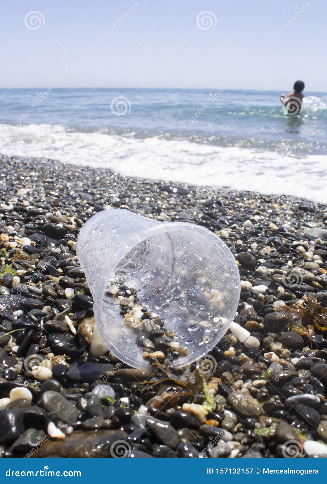 Environmental Pollution on a Beach Stock Image - Image of coastline ...