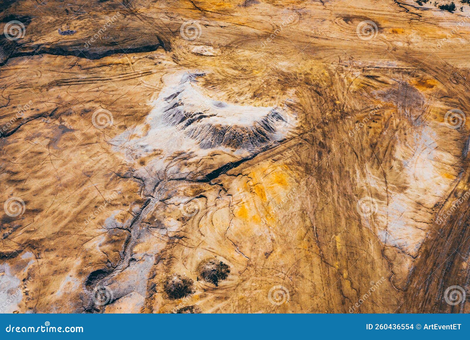 Environmental Pollution from Clay Mining. View from Above Stock Photo ...
