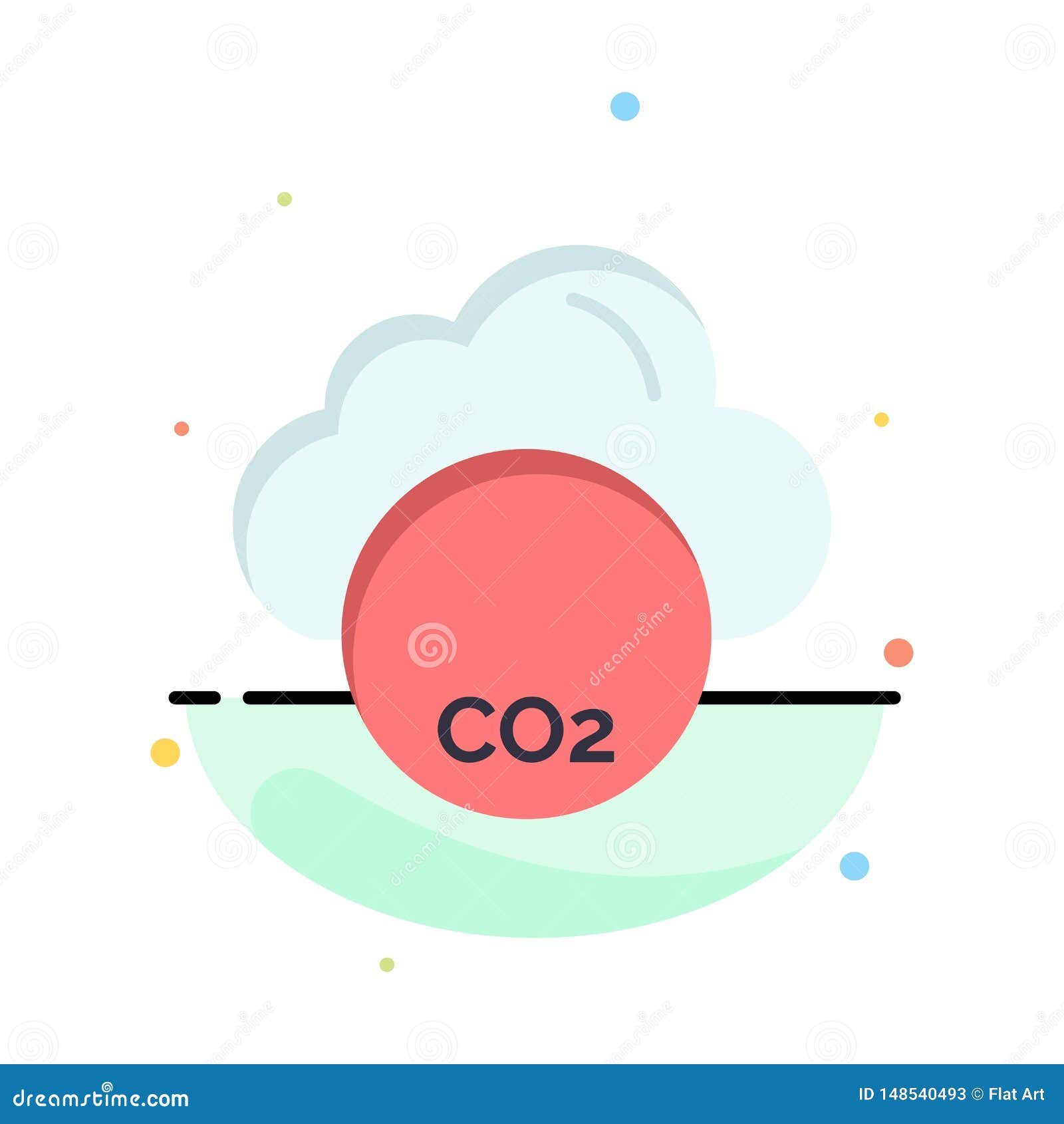 Environmental, Pollution, Co3, Industry Business Logo Template. Flat ...