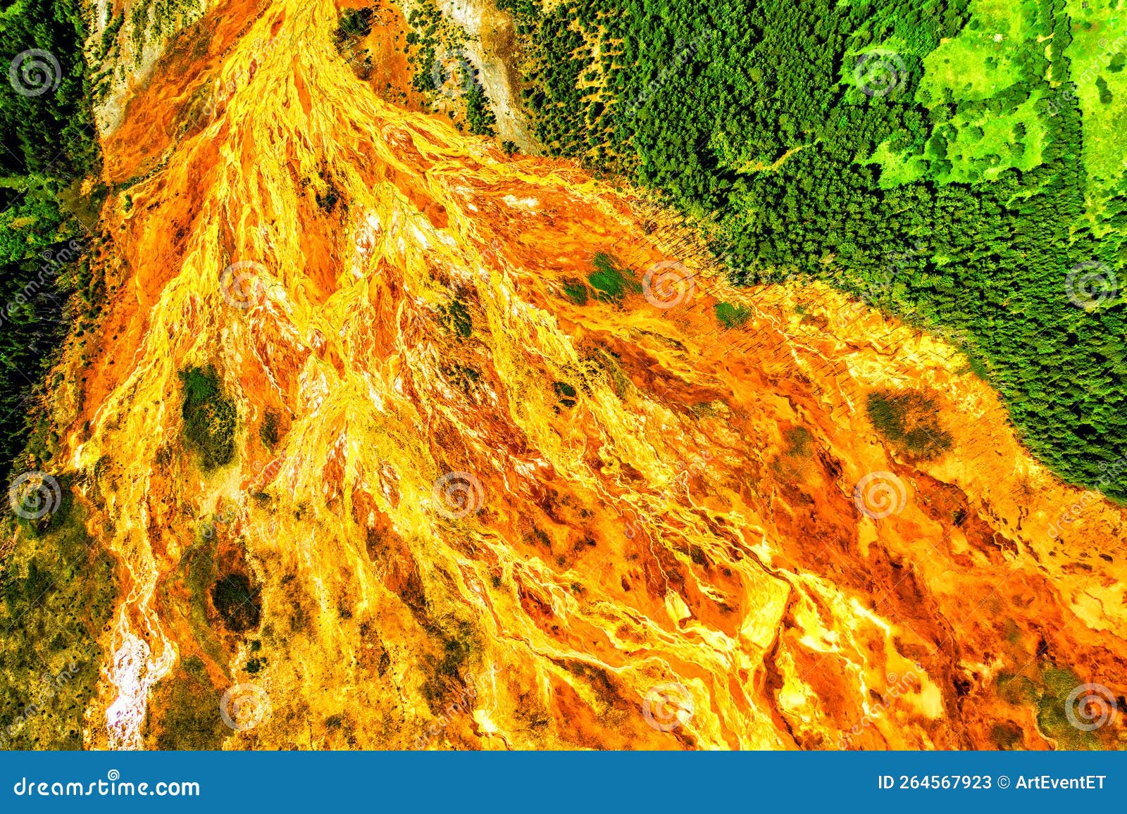 Environmental Pollution from the Extraction of Copper Ore. View from ...