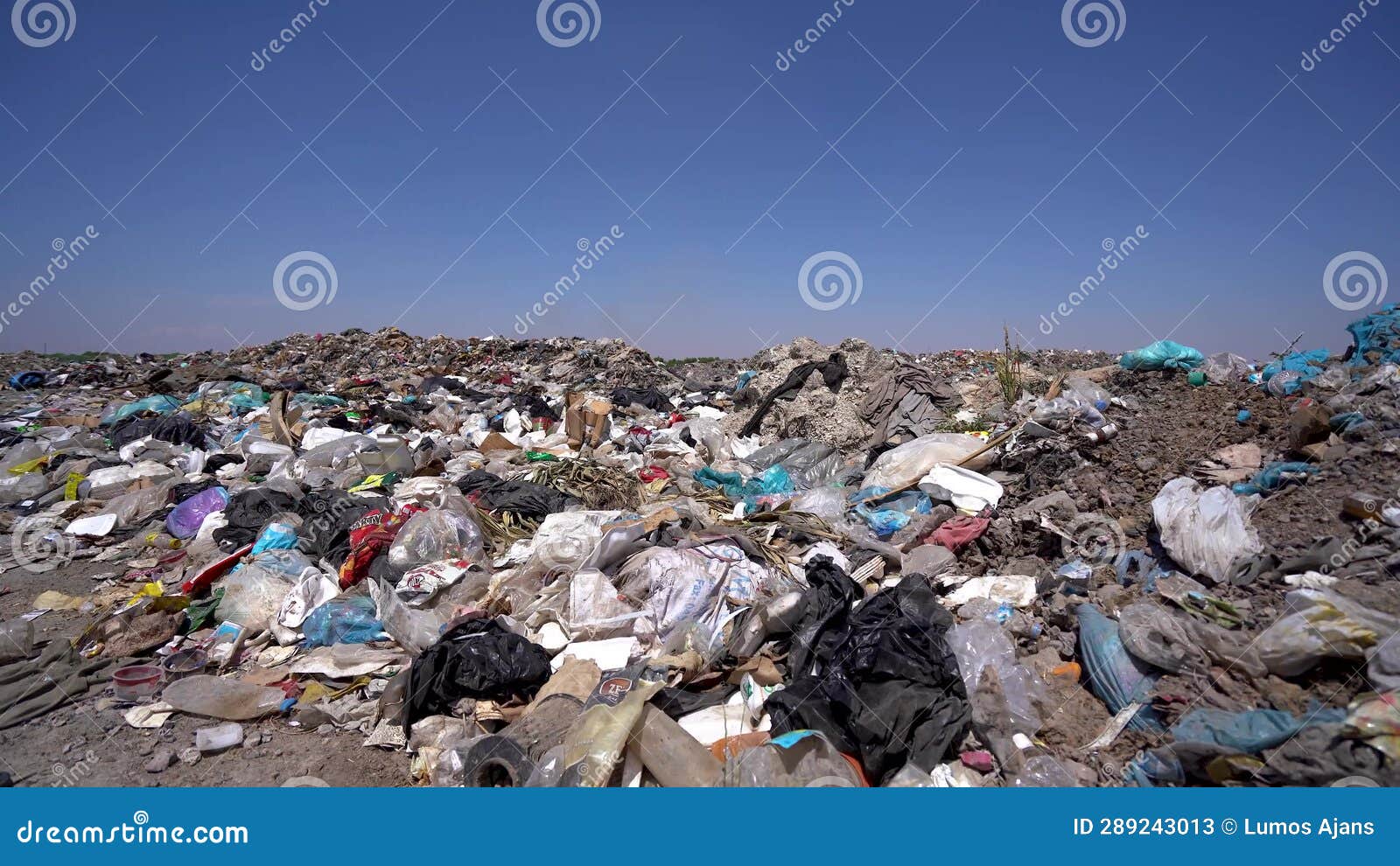 Environmental Pollution and Garbage in the City Dump 4K Stock Video ...