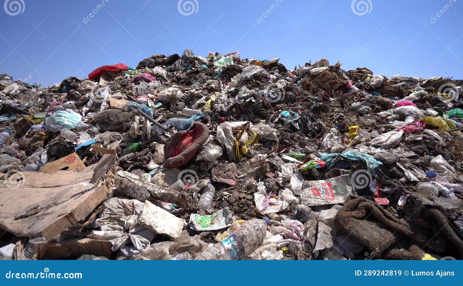 Environmental Pollution and Garbage in the City Dump 4K Stock Video ...