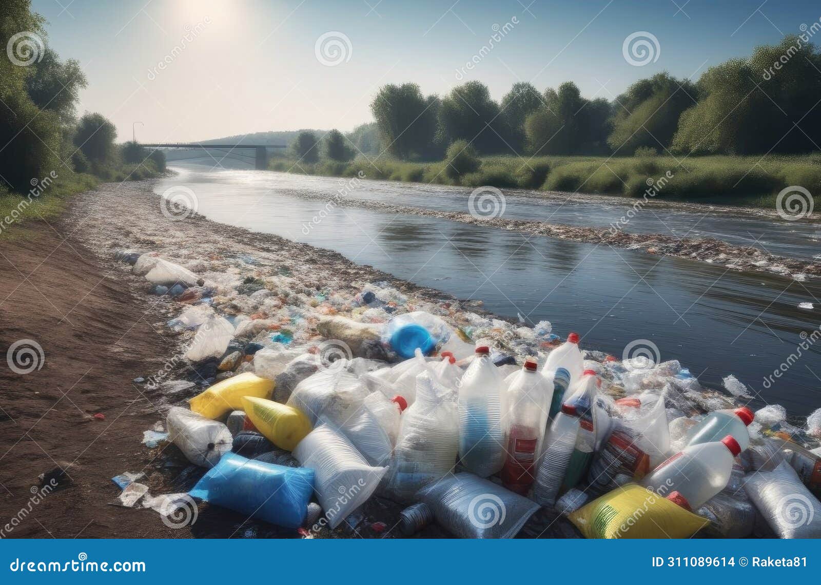 Environmental Pollution by Garbage,plastic Bags and Bottles,Plastic ...