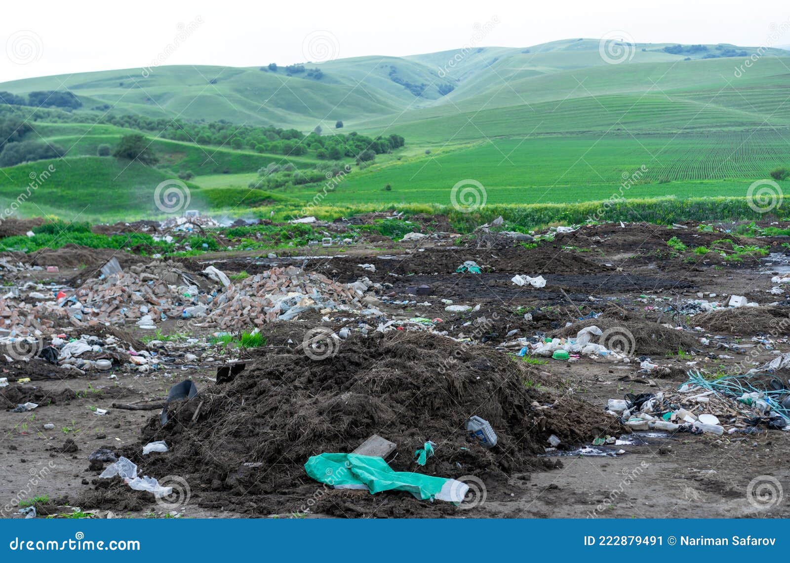 Environmental Pollution with Garbage and Waste Stock Image - Image of ...