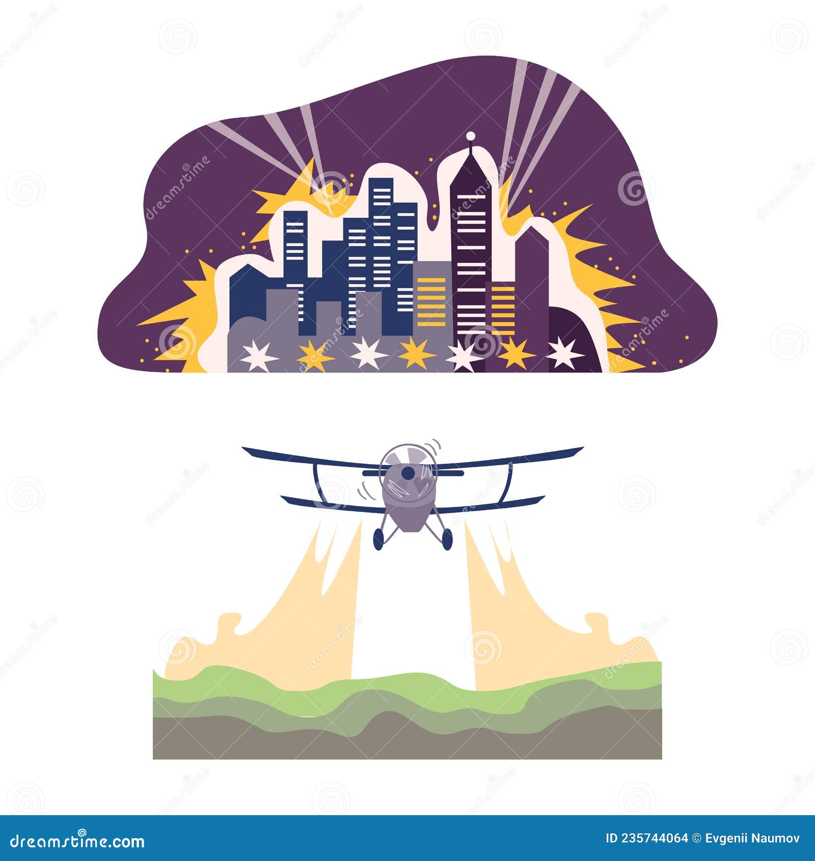 Environmental Pollution and Global Warming Cause with Plane and City ...