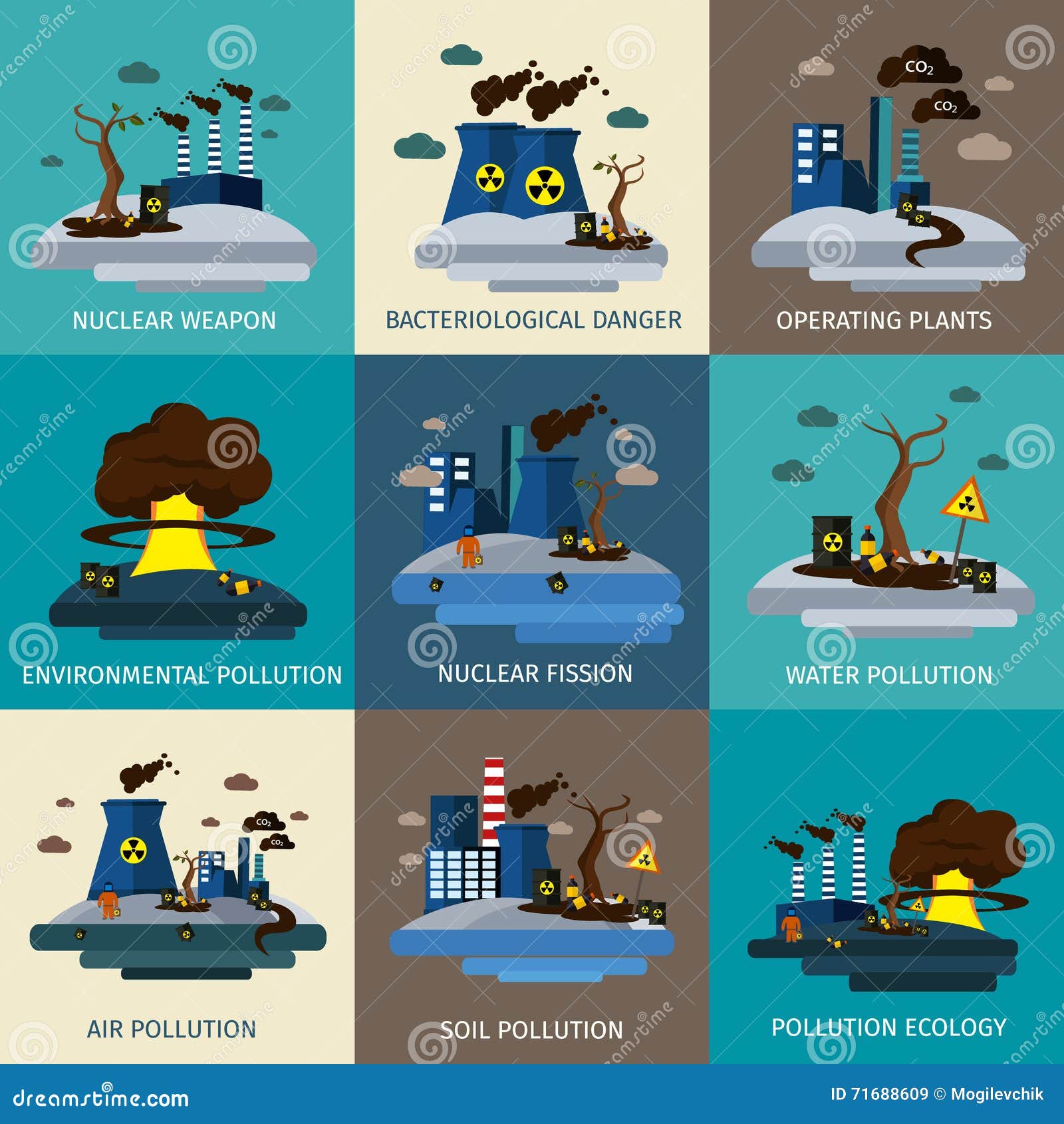 Environmental Pollution Icon Set Stock Vector - Illustration of icons ... Environmental Pollution Icon Set Stock Vector - Illustration of icons ...