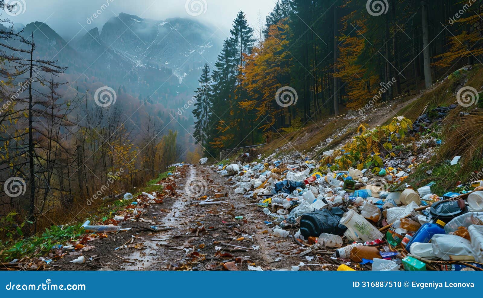Environmental Pollution. Massive Heaps of Plastic Waste and Garbage ...