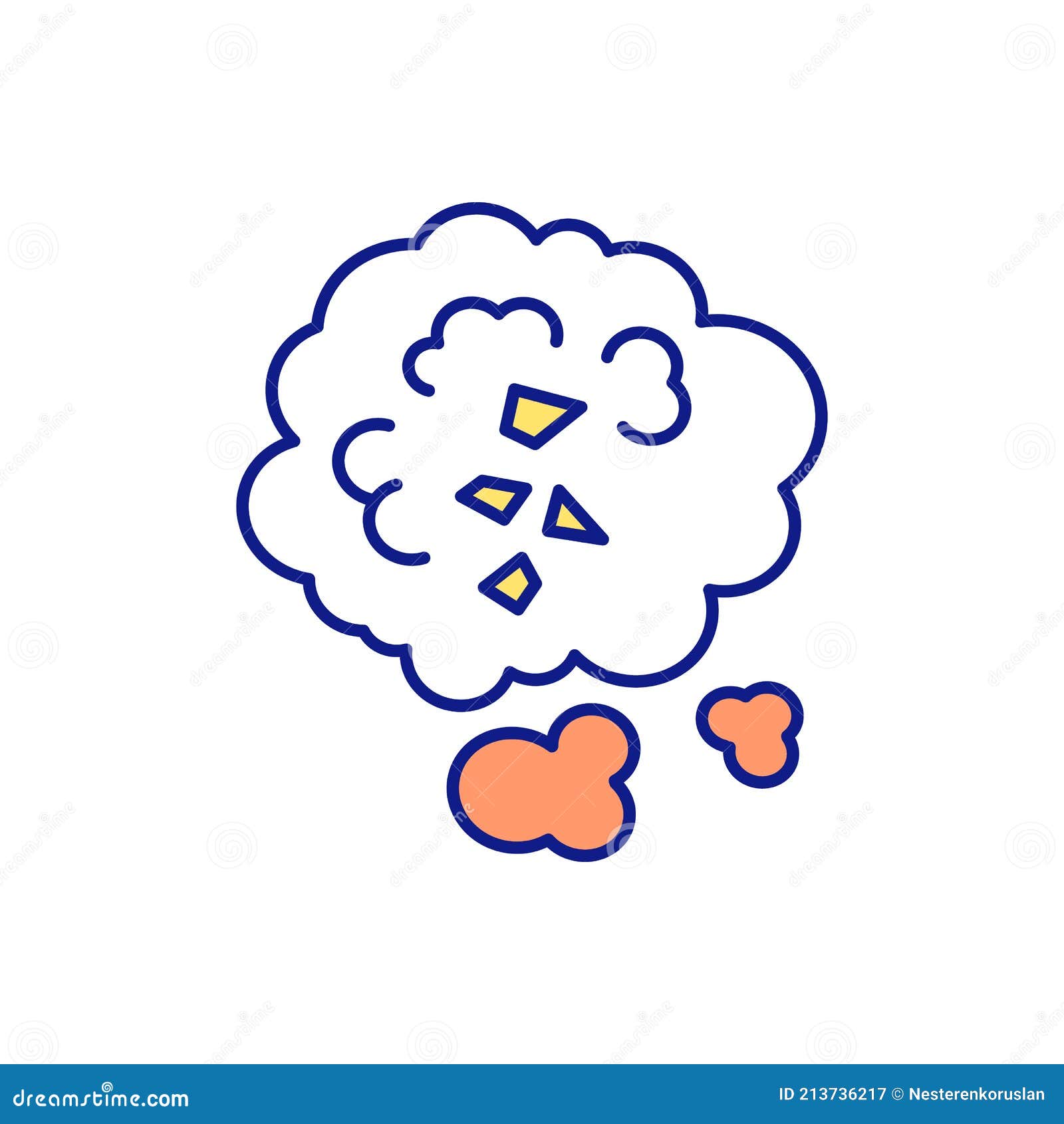 Environmental Pollution with Microplastic Particles RGB Color Icon ...