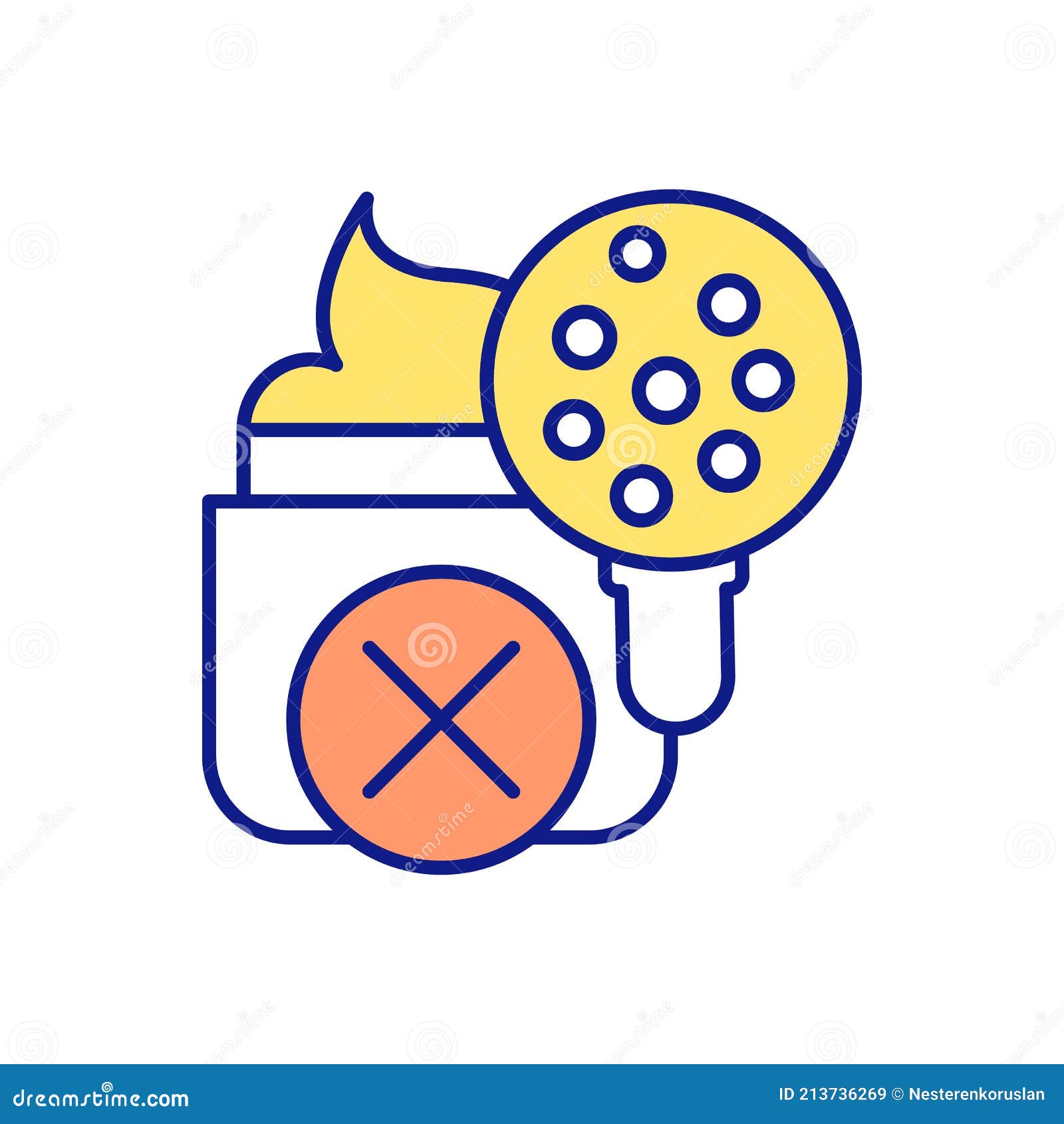 Environmental Pollution with Microplastic Particles RGB Color Icon ...