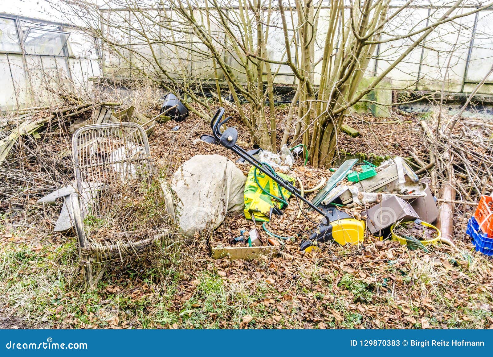 Trash in Nature stock image. Image of recycling, garbage - 129870383