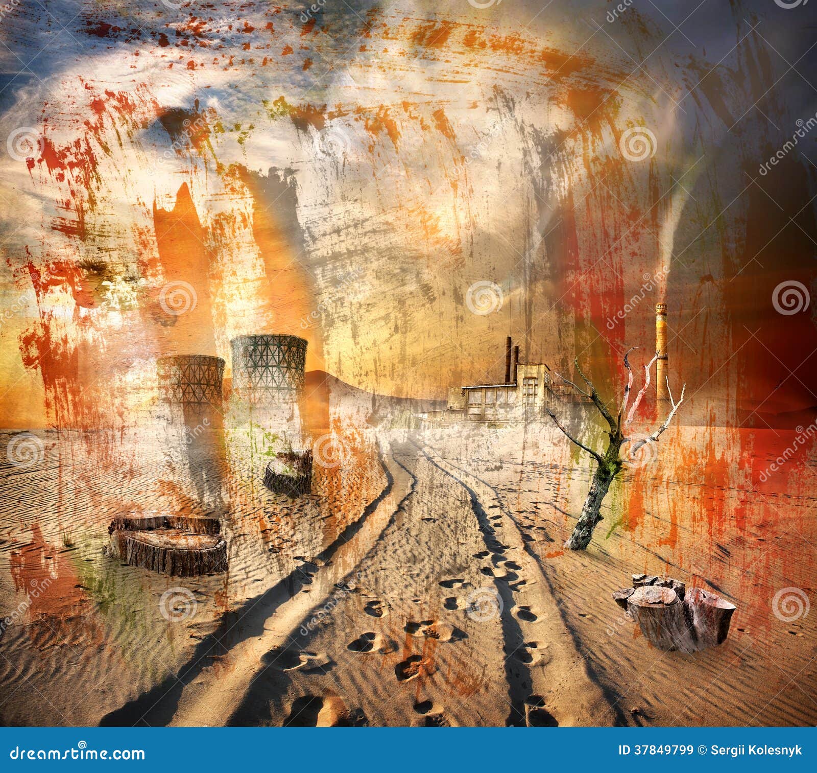 Environmental Pollution Texture Stock Image - Image of cloud, landscape ...