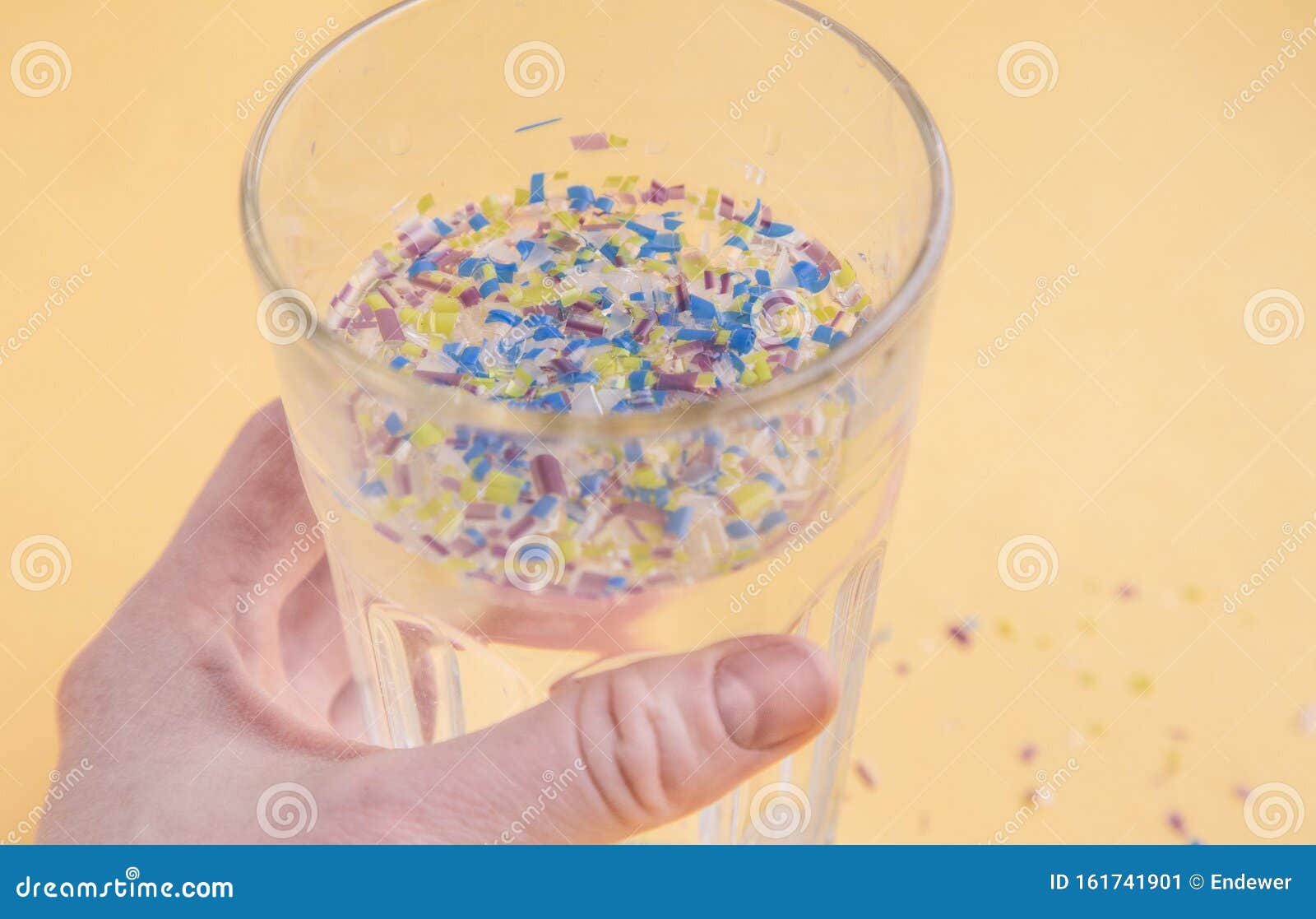 Environmental Pollution and Water Microplastic. Micro Plastic with ...